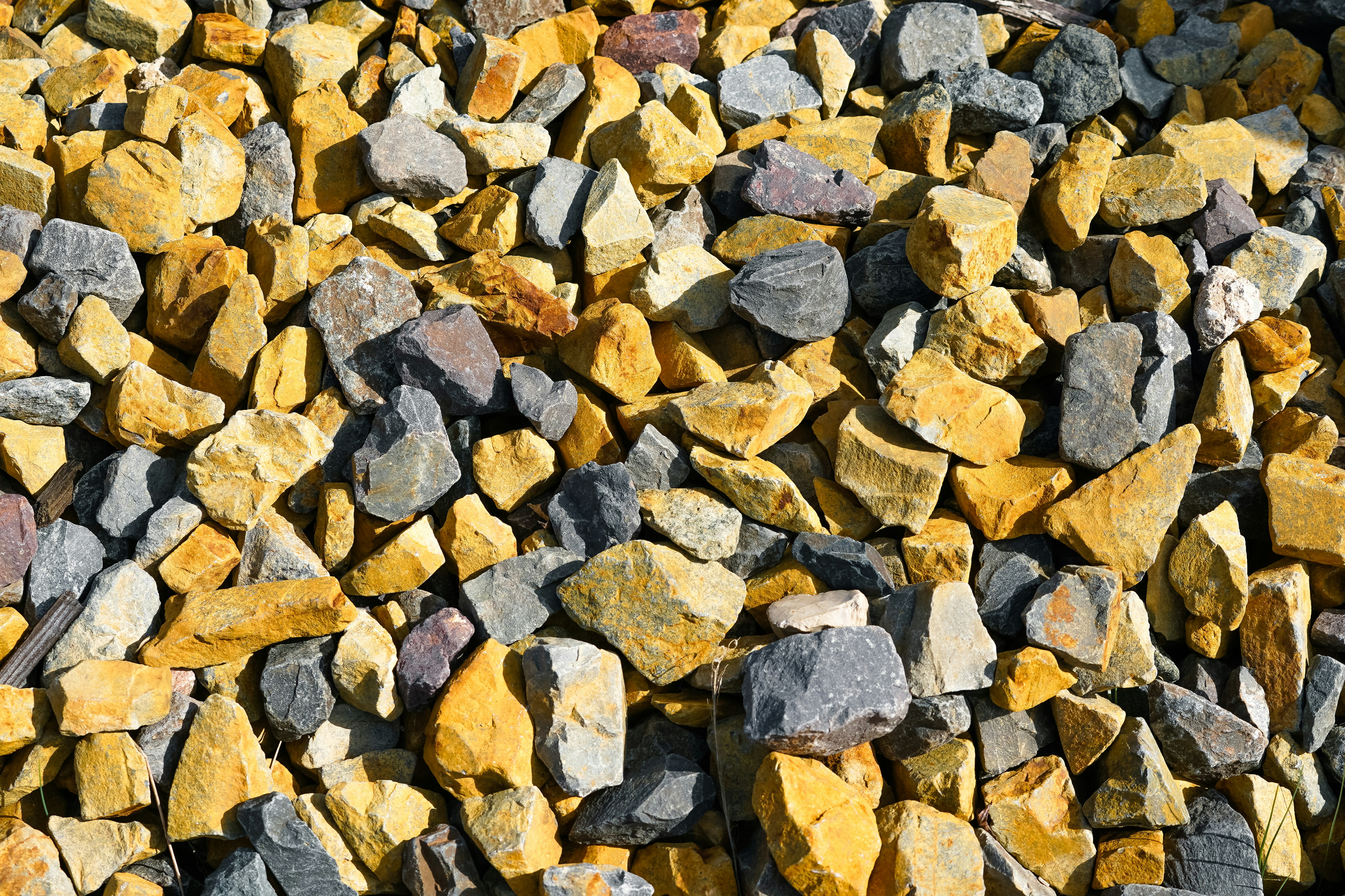 Golden Gravel Mosaic Under Bright Sun