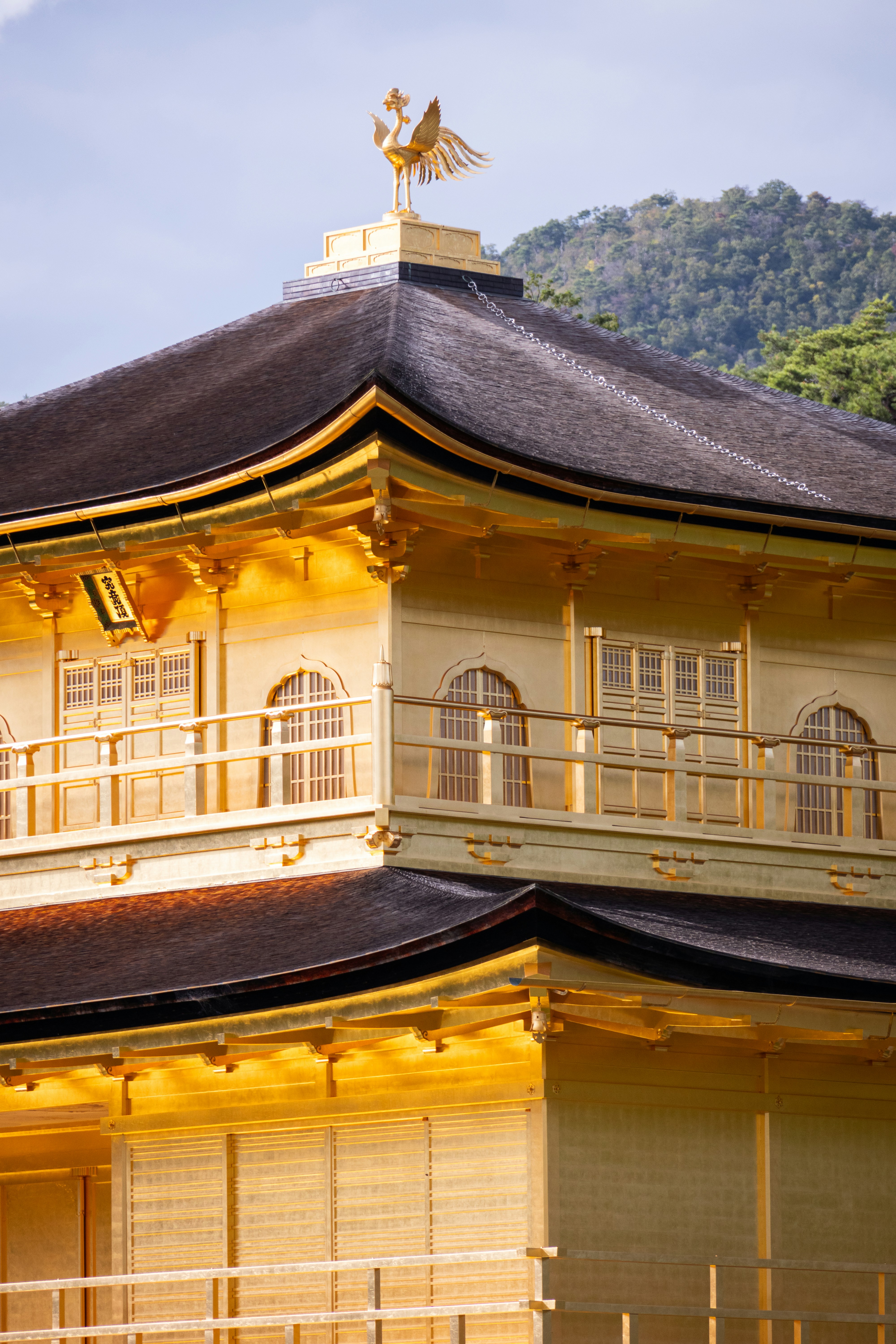 Golden Pagoda Roof: Light on a Temple Tier