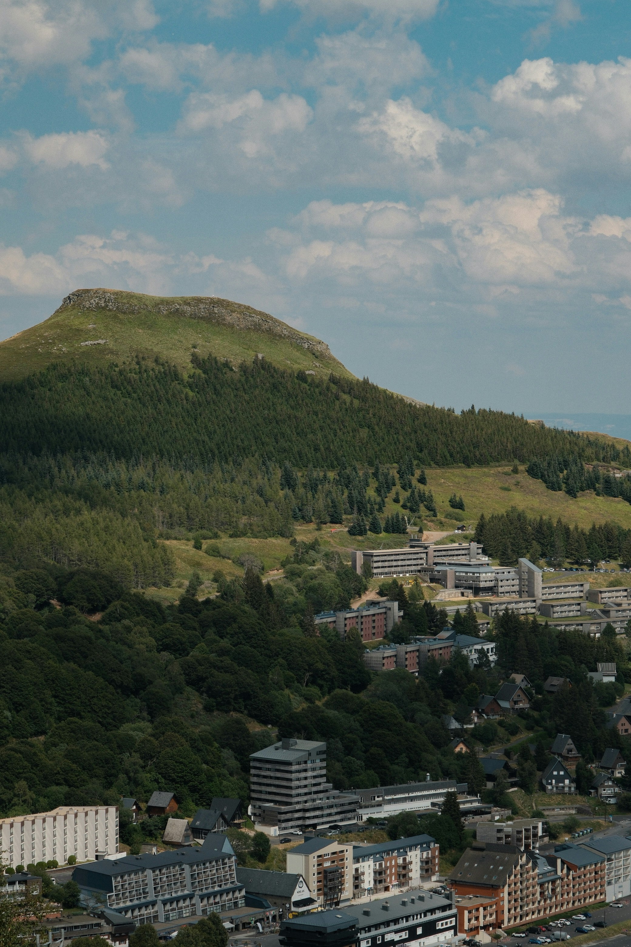 Hilltop Panorama Over a Quiet Town