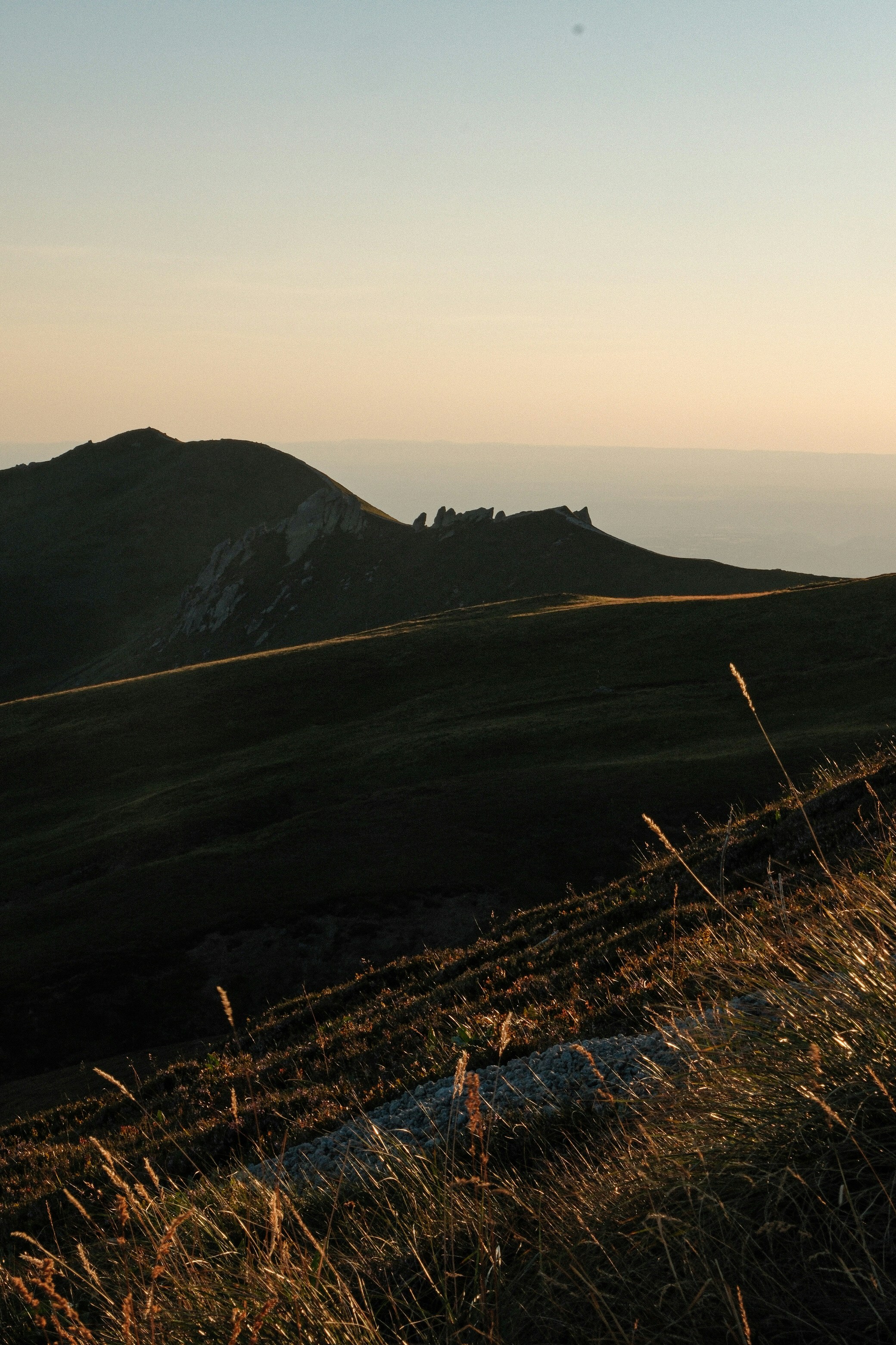 Twilight Ridge: Golden Light on a Quiet Mountain Crest