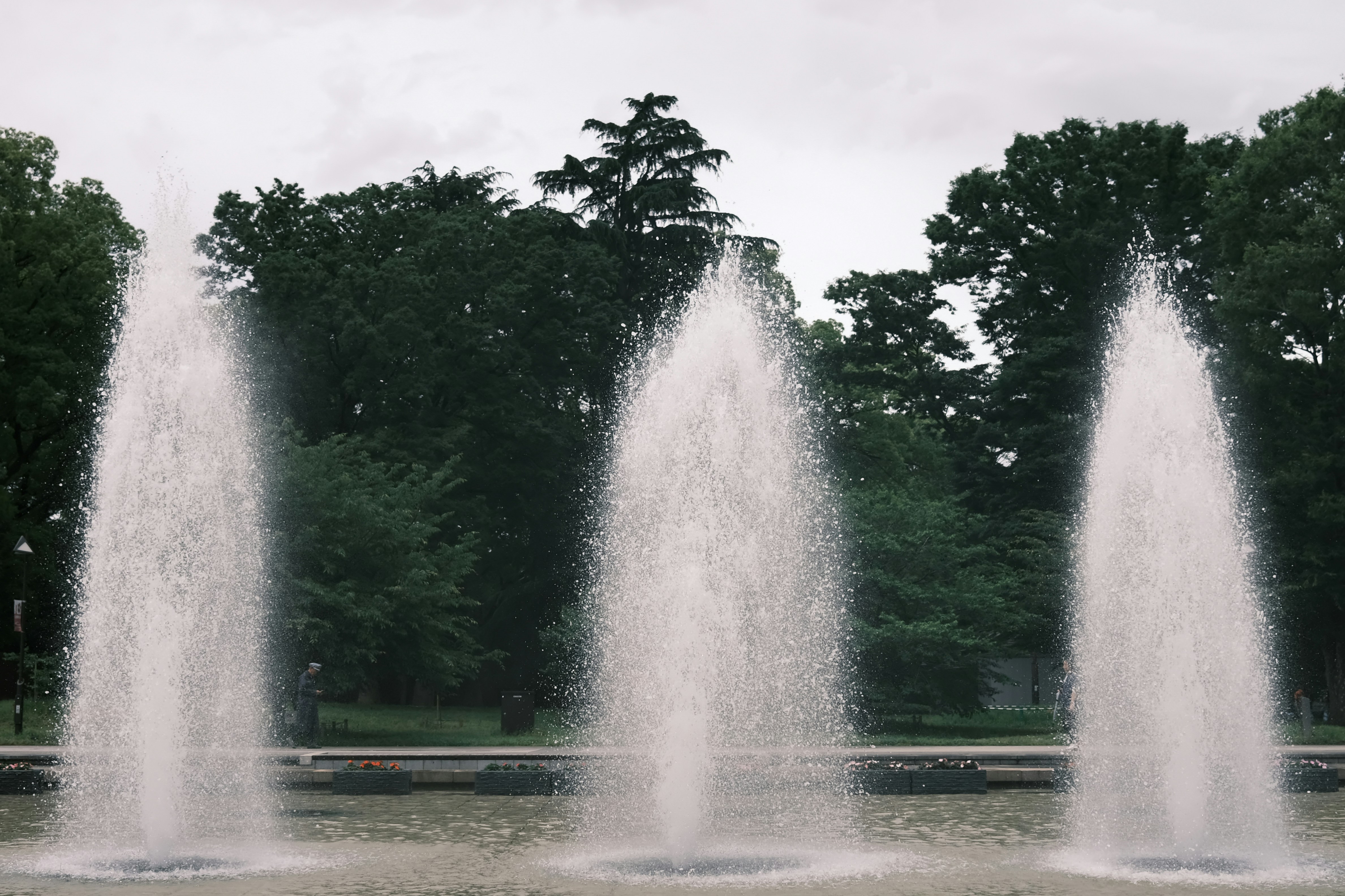 Symmetrical Jets: A Park Fountain Row