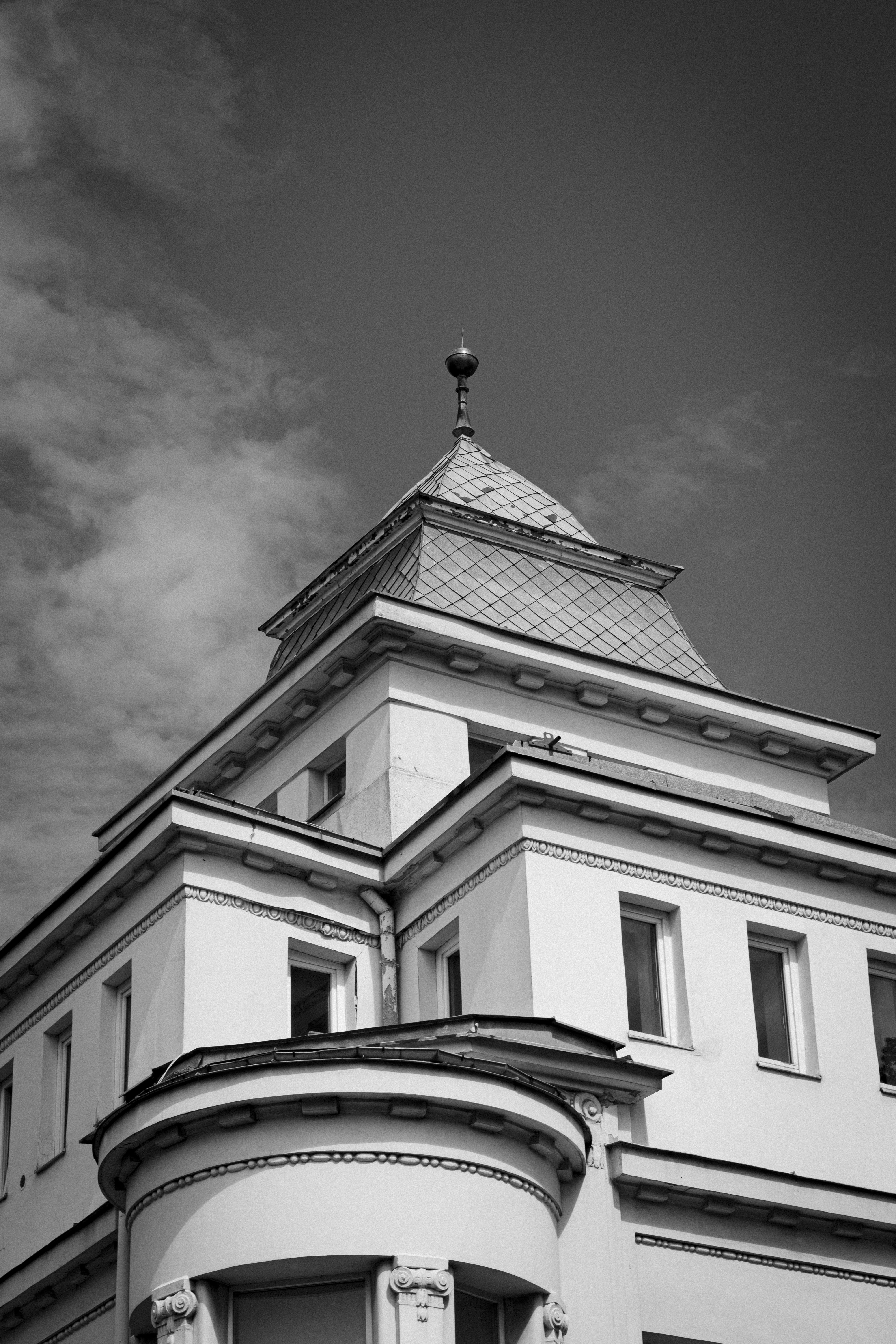Architectural Crown: The Towered Facade Reaching Toward the Sky