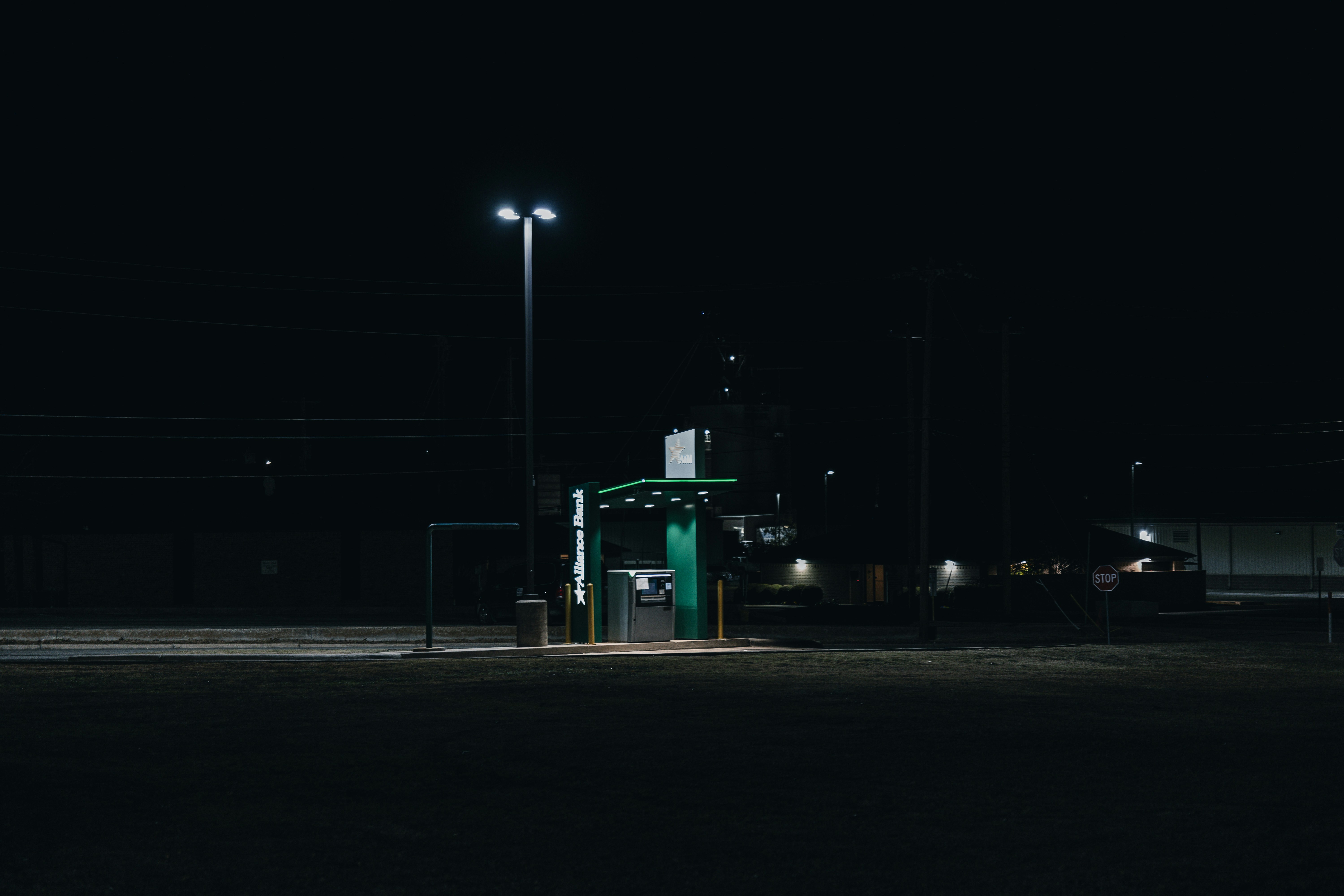 Night Park Shelter: A Quiet Glow Across the Empty Grounds