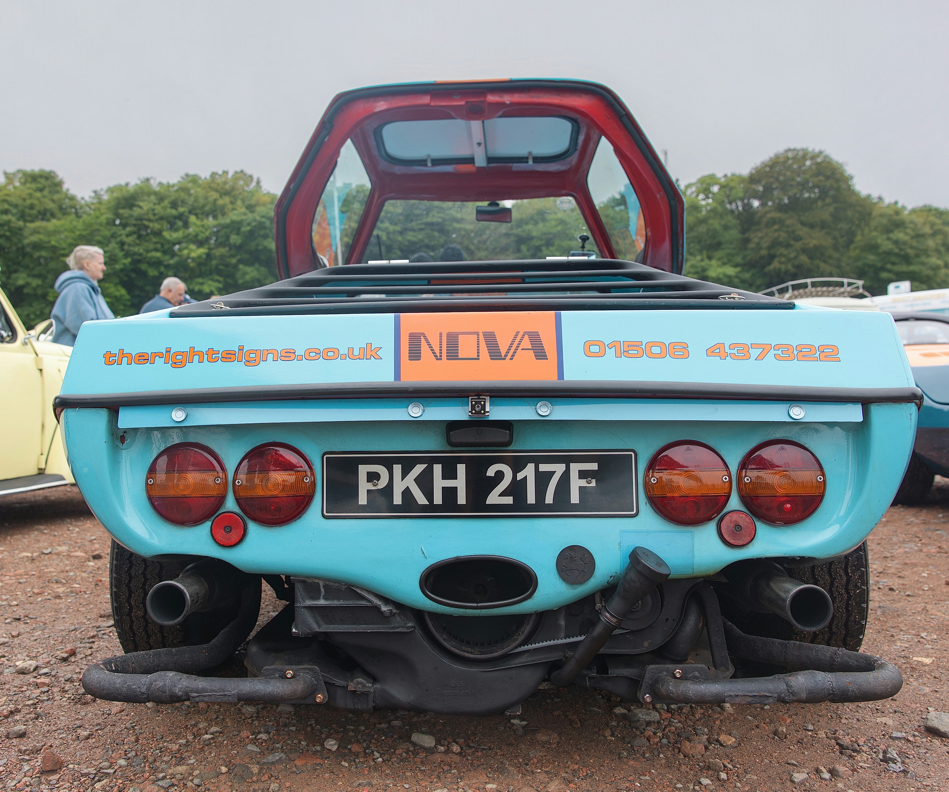 Rear View of a Turquoise Nova Spider: A Classic British Kitcar Showpiece