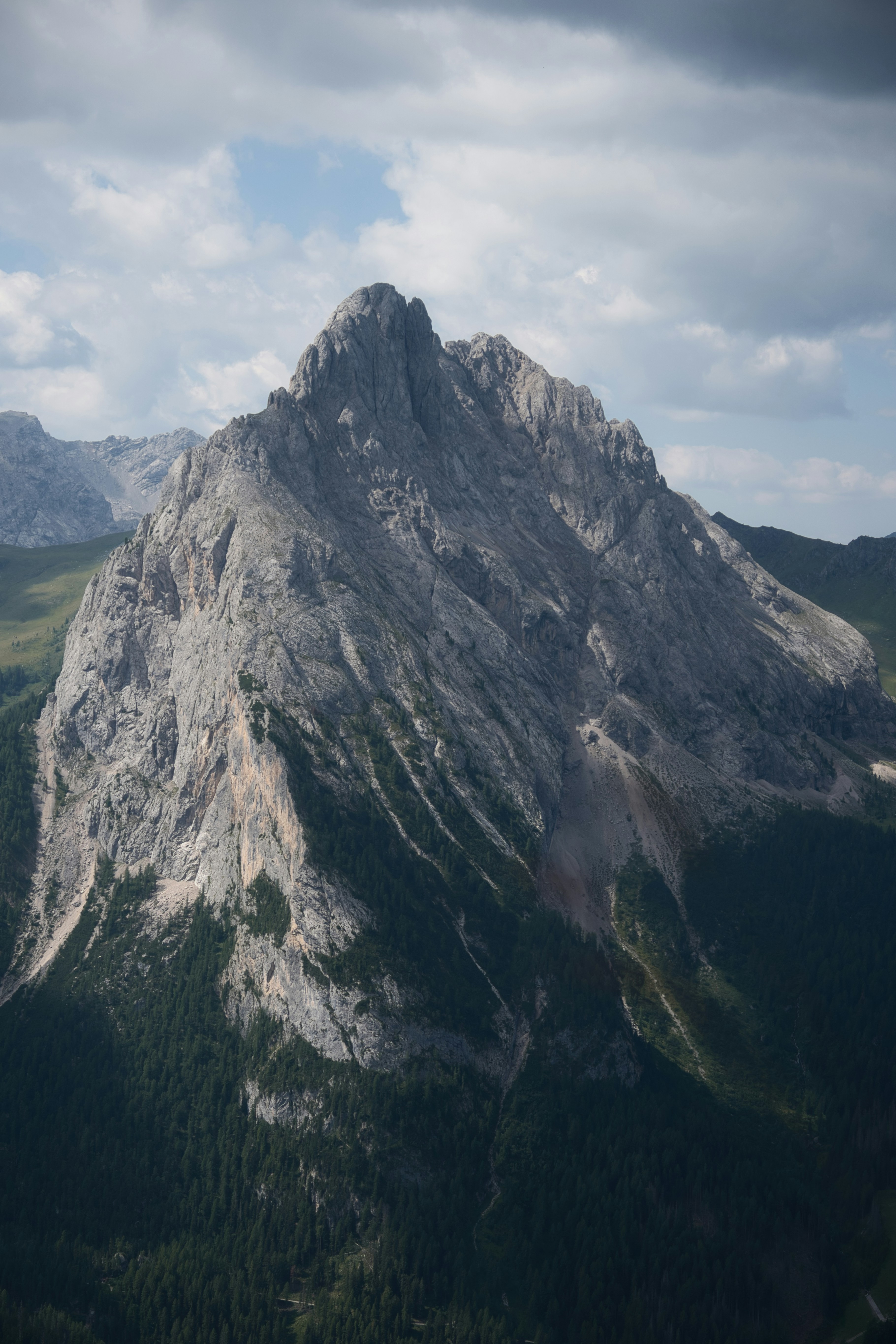 Jagged Sentinel: A Razor Peak Crowned by Sky