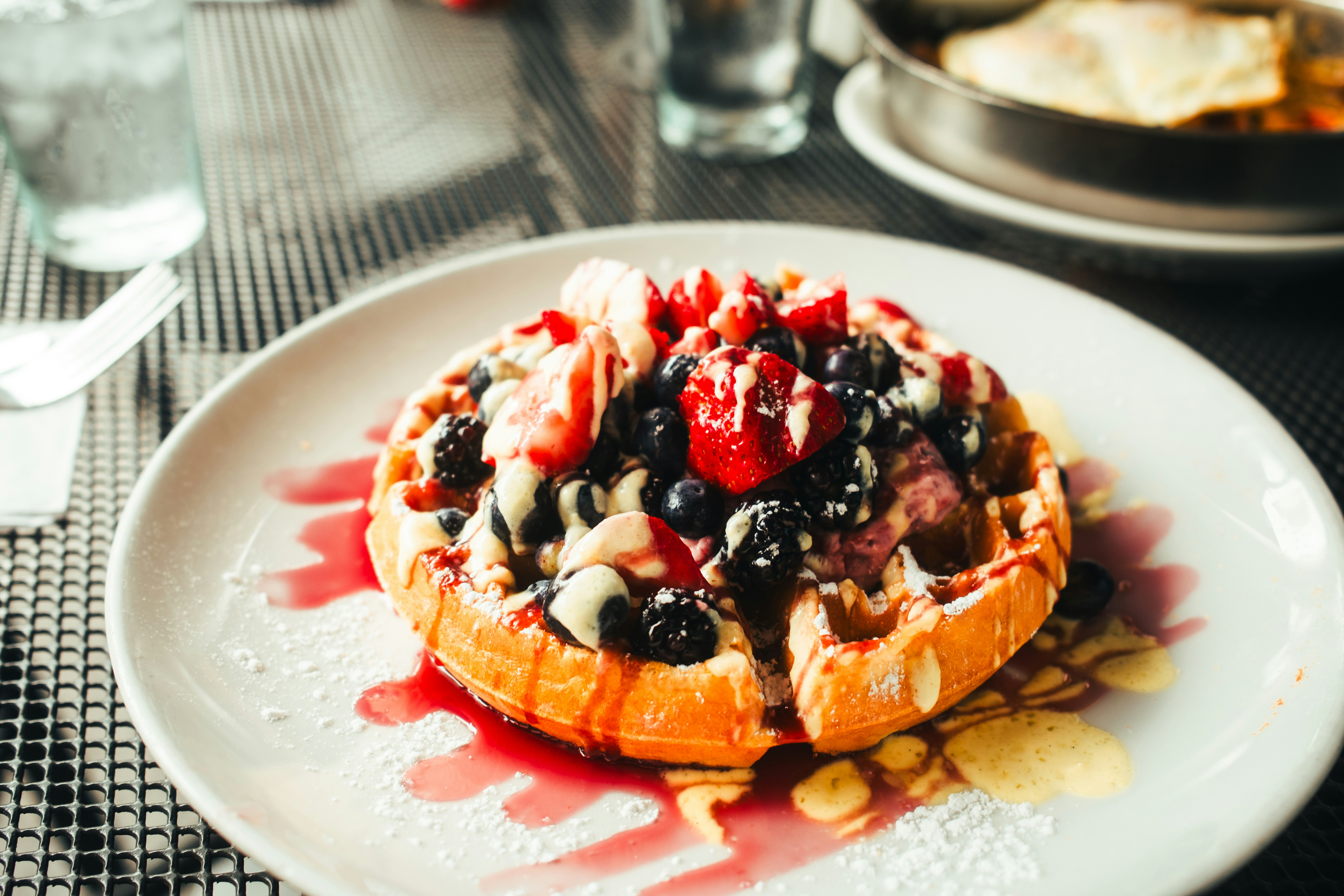 Berry-Drizzled Tartlet on a Tabletop Canvas