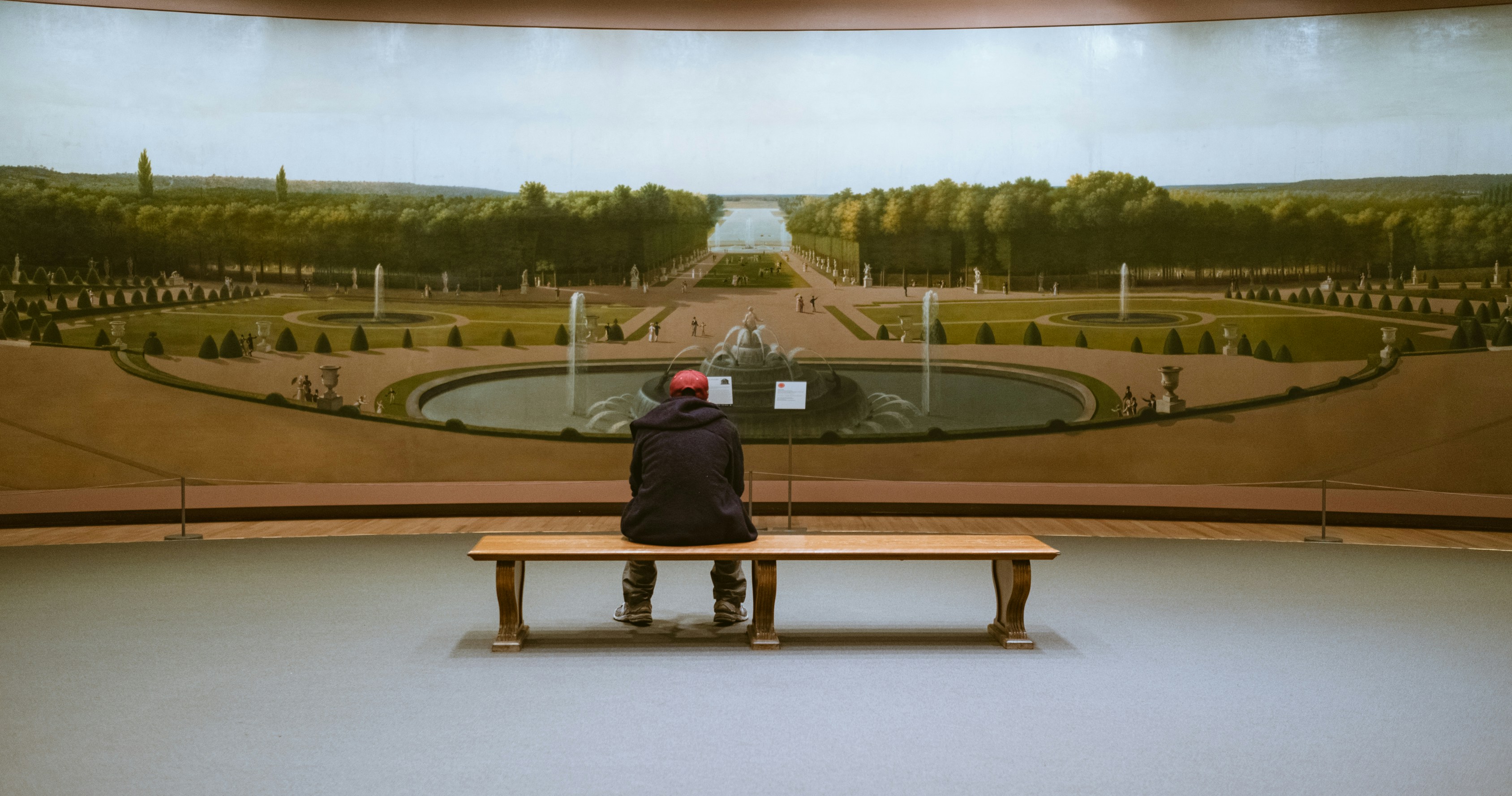 Lonely Observer Over the Symmetrical Garden