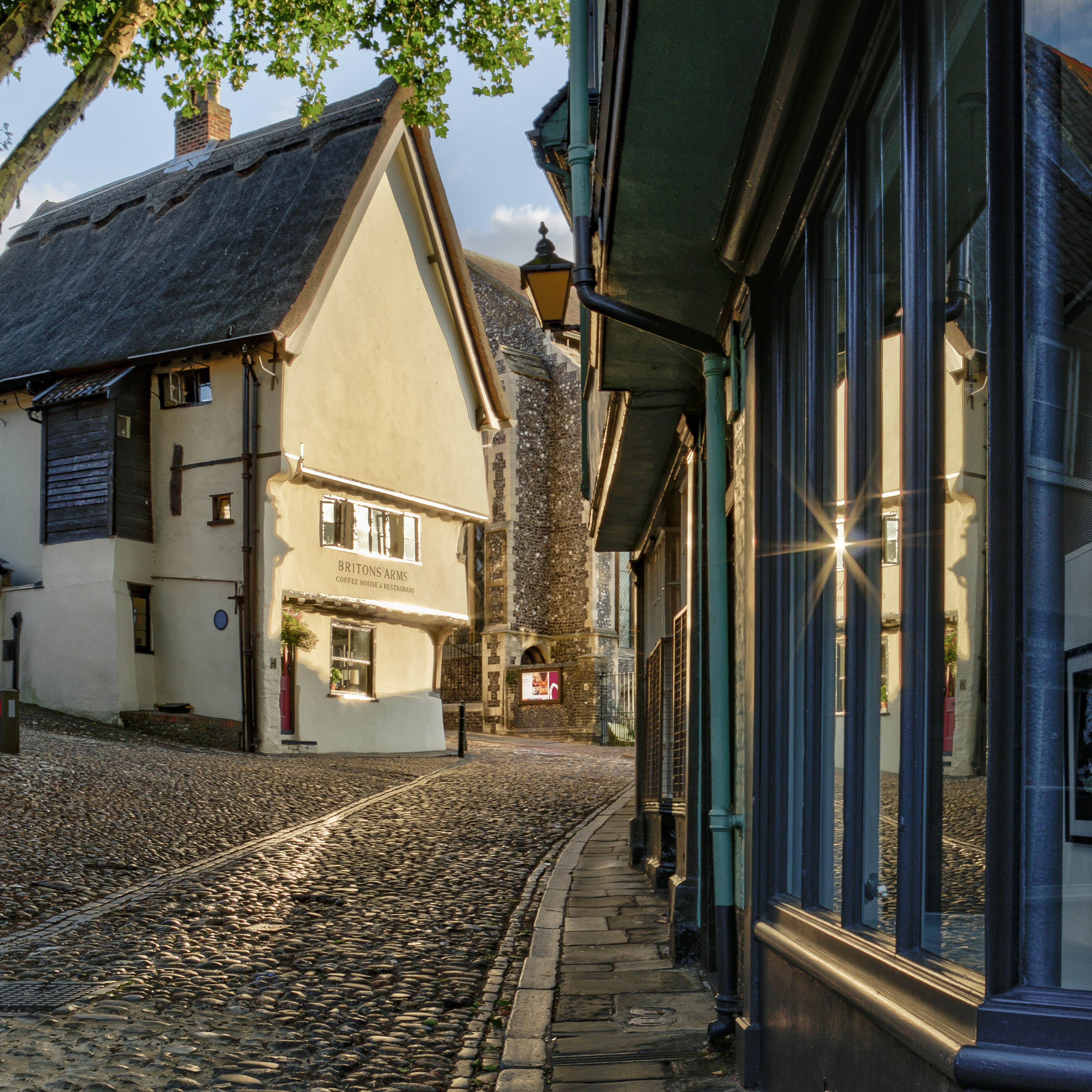 Sunlit Lane: A Quiet Corner of Old Town