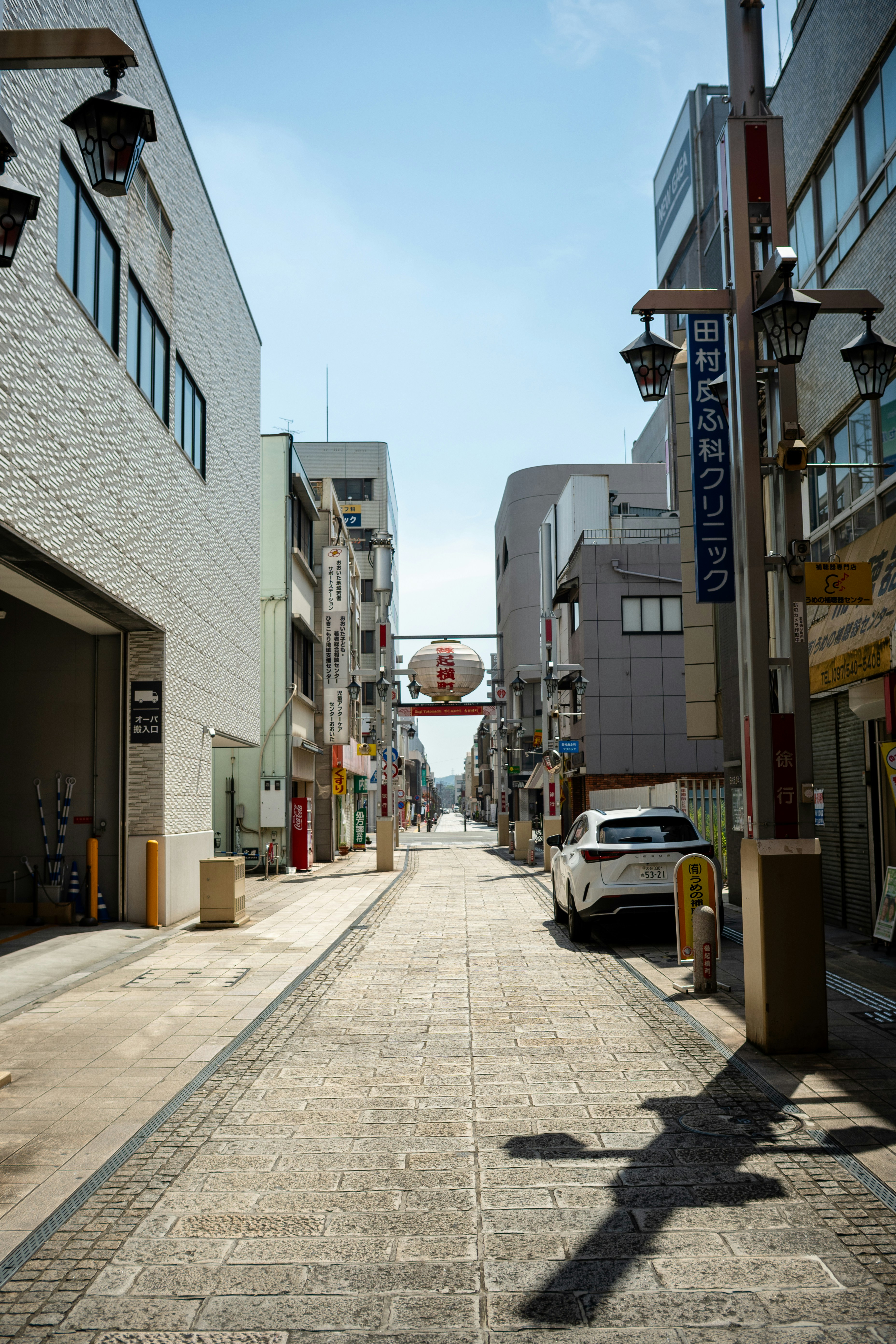 Lanterns Over a Quiet Japanese Street