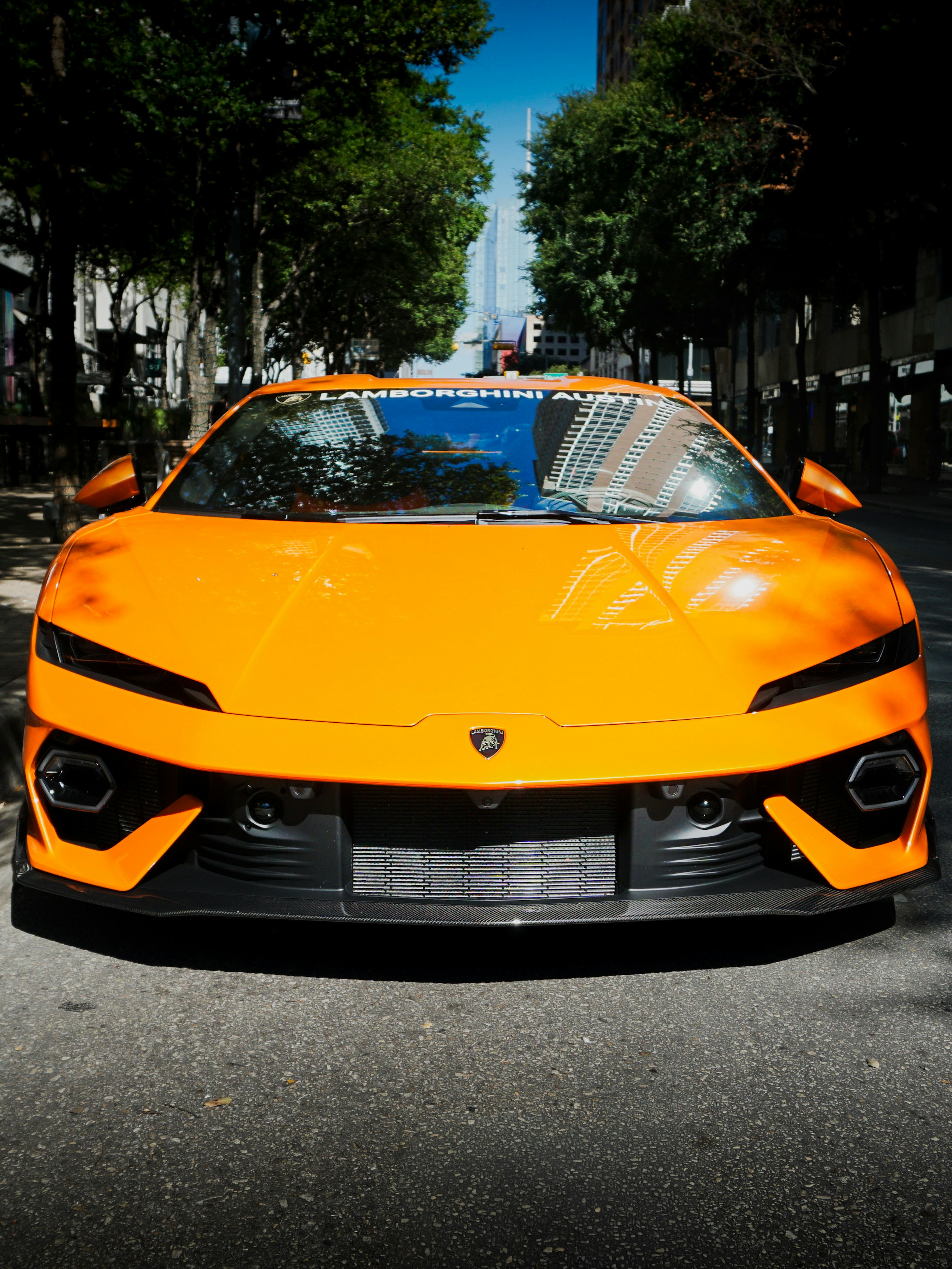 Orange Thunder: Front-Row of a City-Paced Supercar