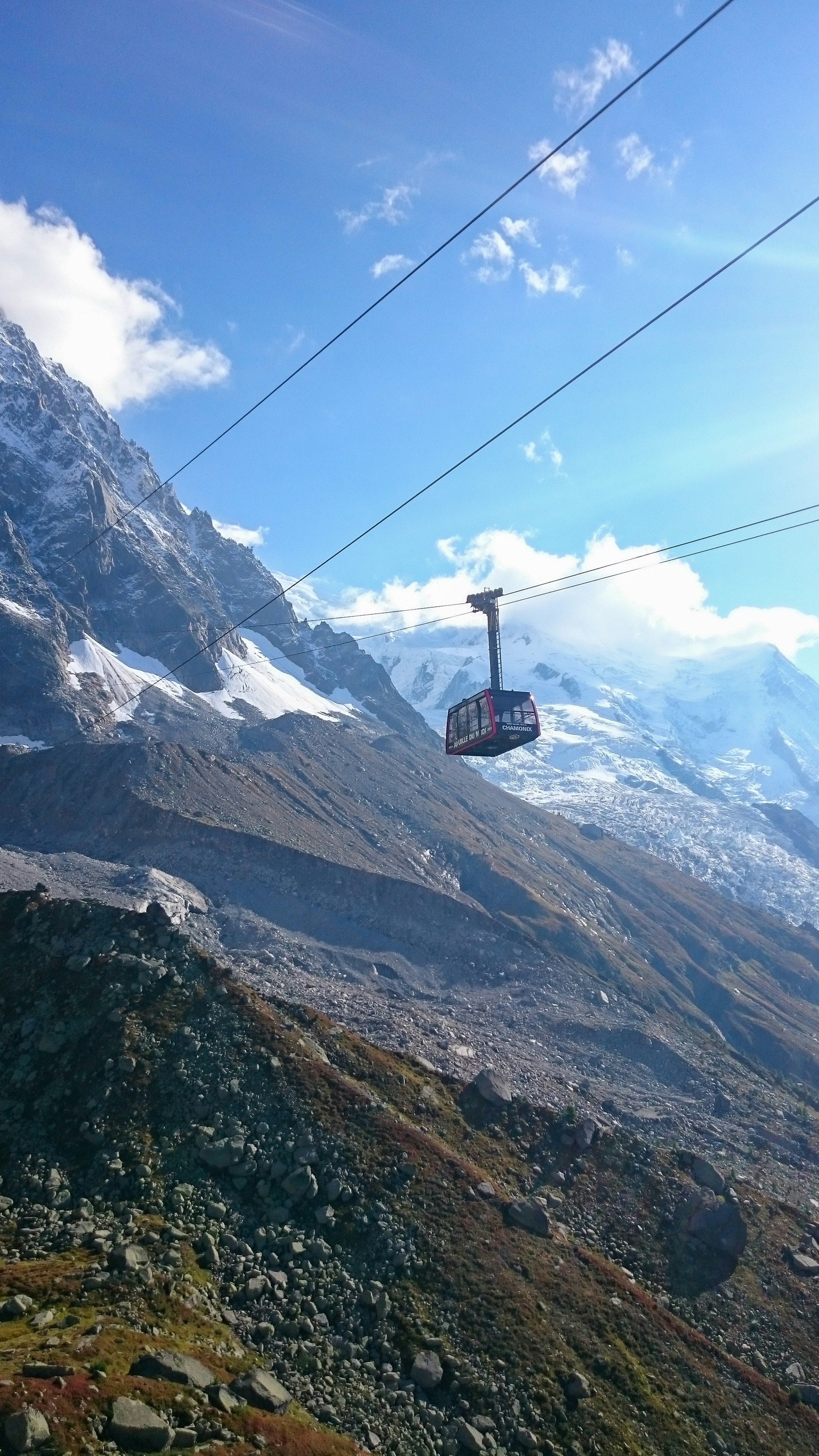 Cable Car Passage Over Alpine Ridge