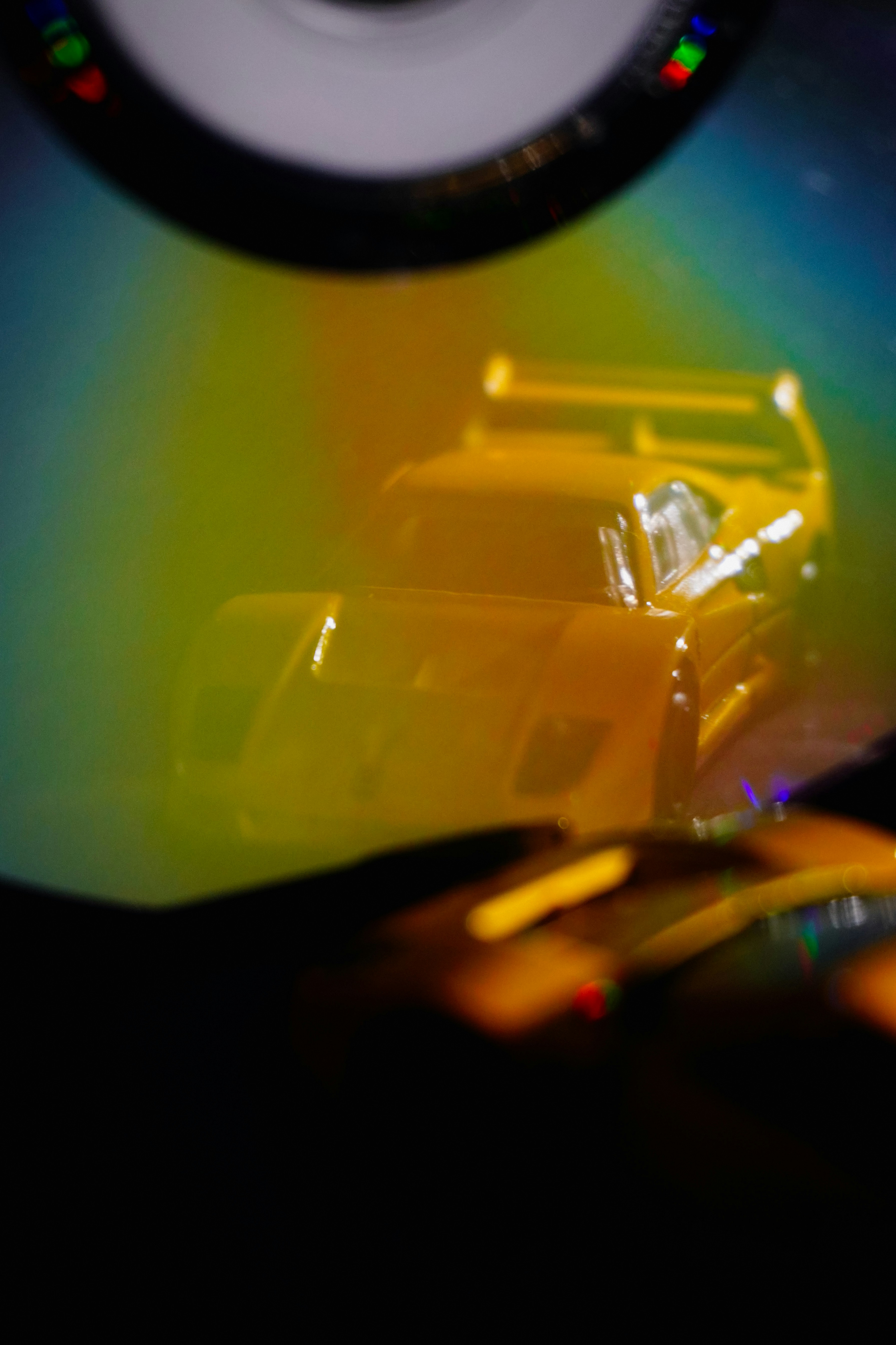 Amber Miniature: A Glimmer Through Colorful Glass