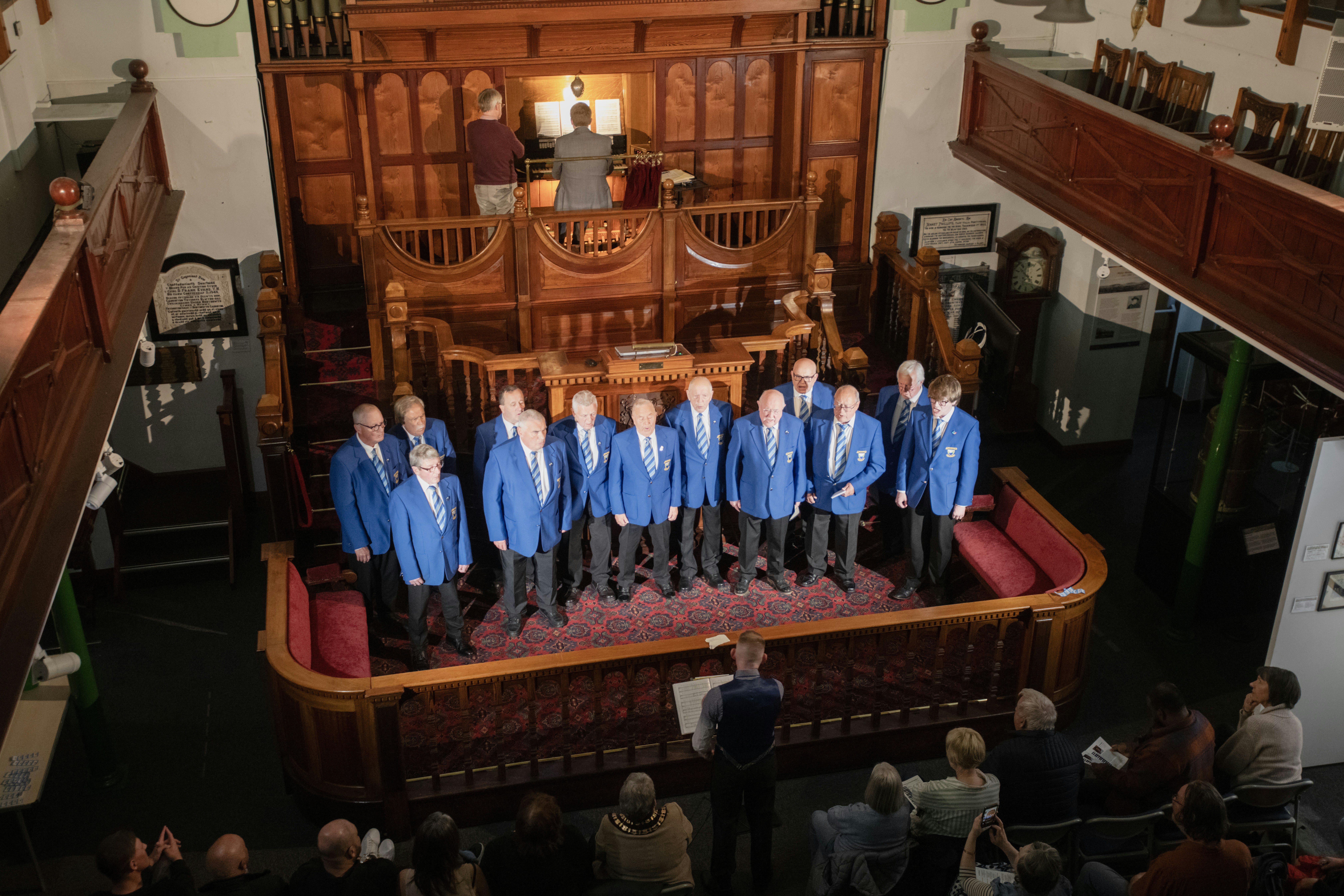 Blue Blazers on Stage: A Choral Night in the Gallery