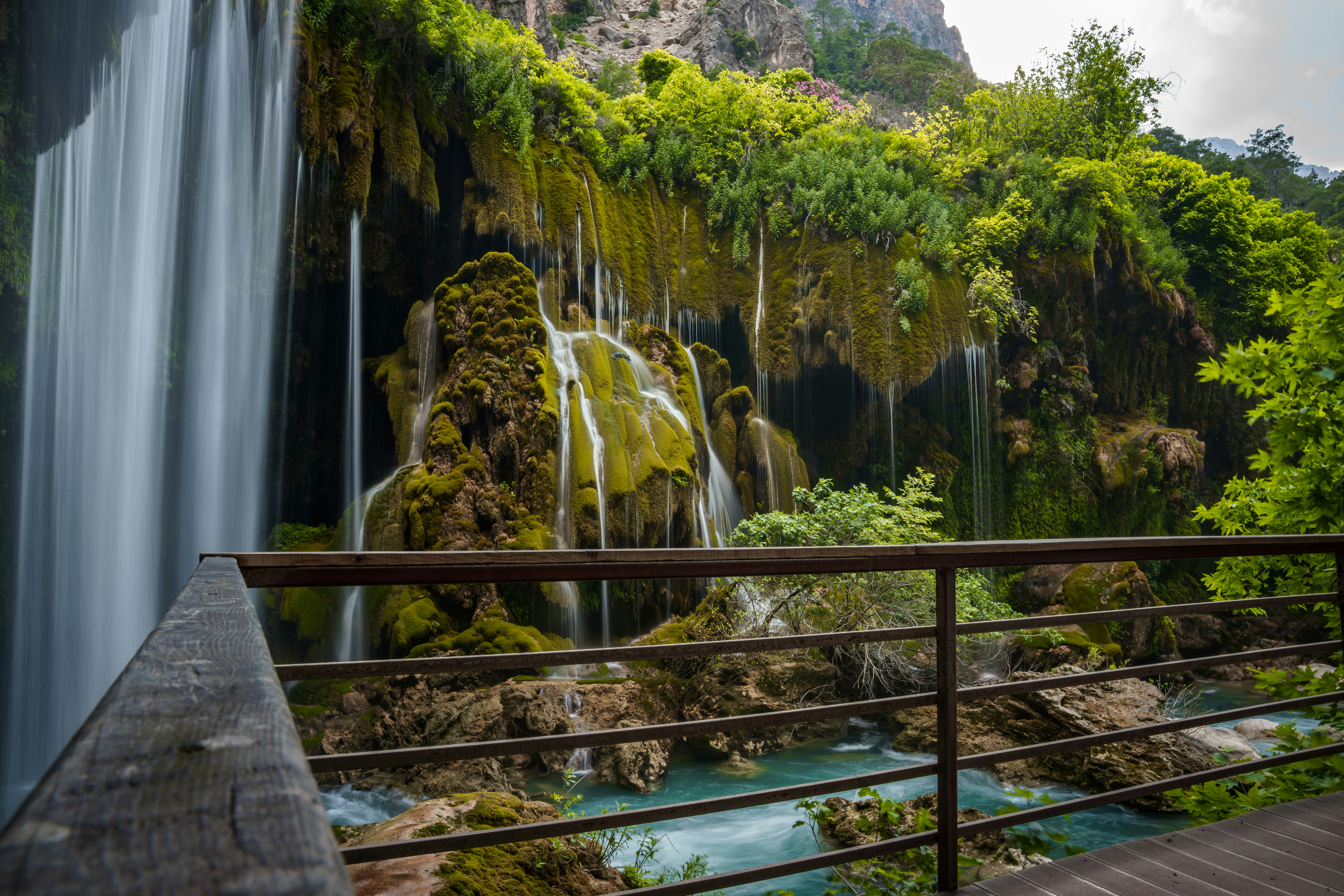 Overlook to a Curtain of Waterfall and Emerald Gorge