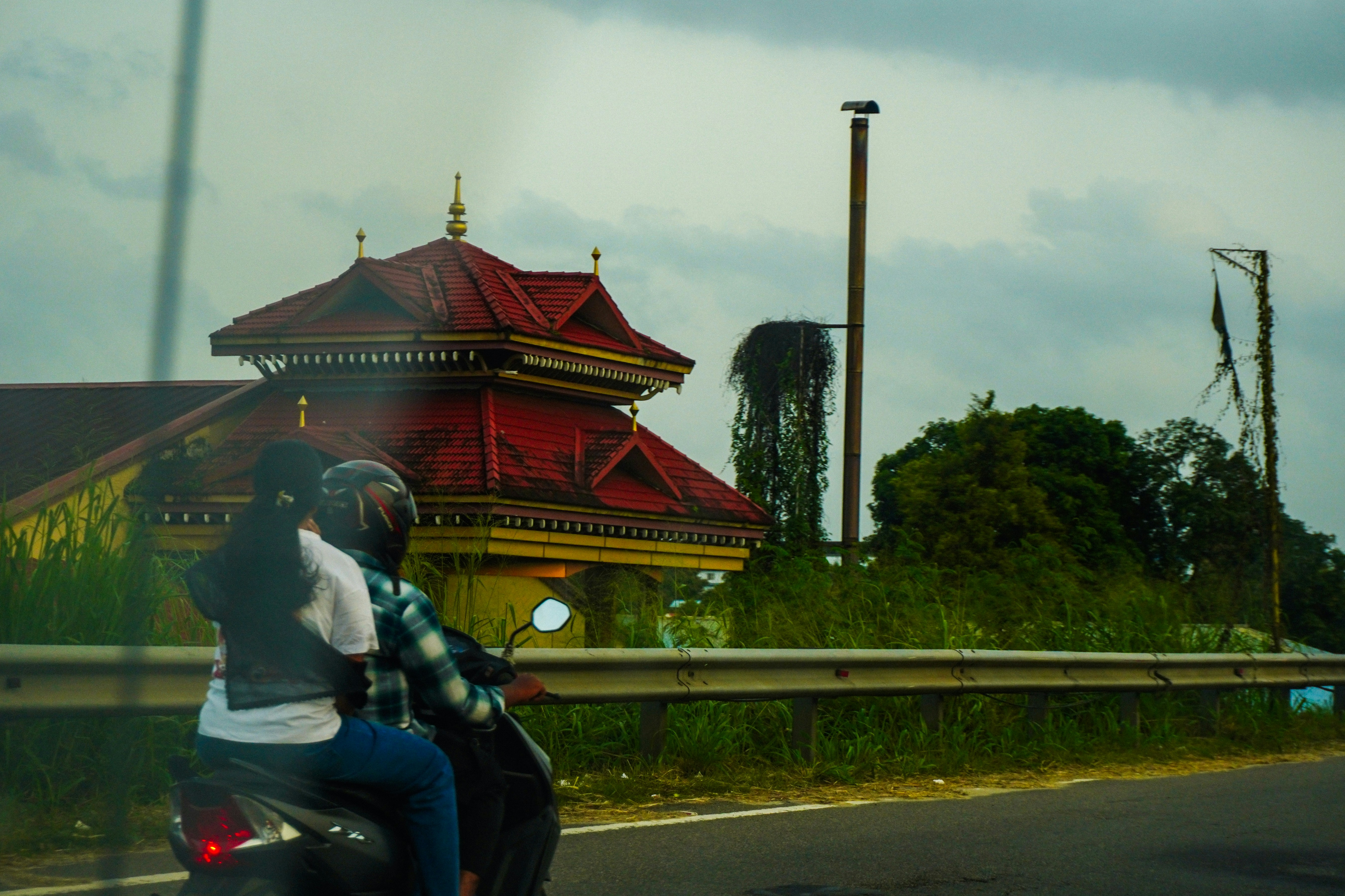 Riders on a Highway Before the Temple-Span