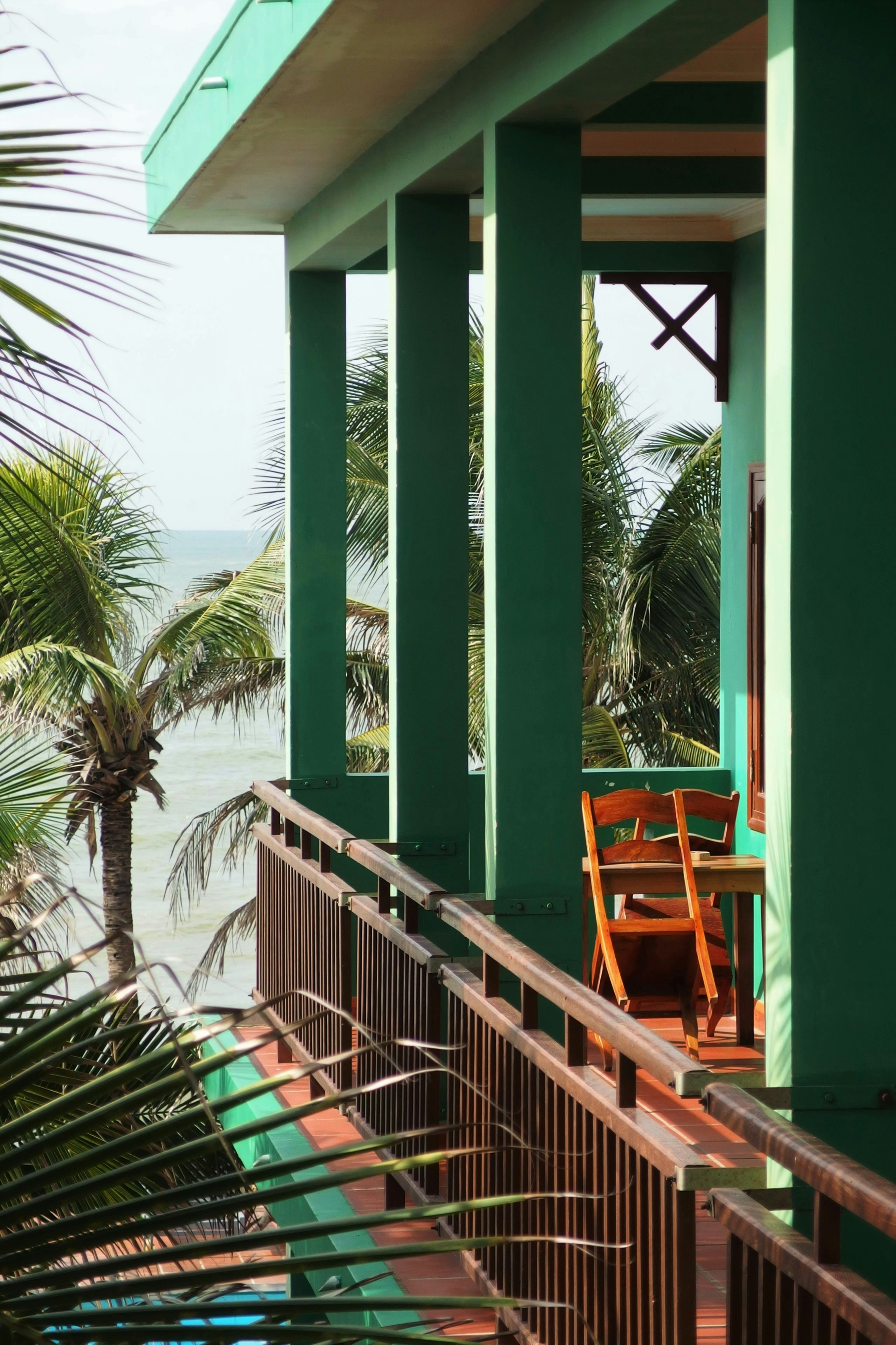 Green Balcony Overlooking the Sea