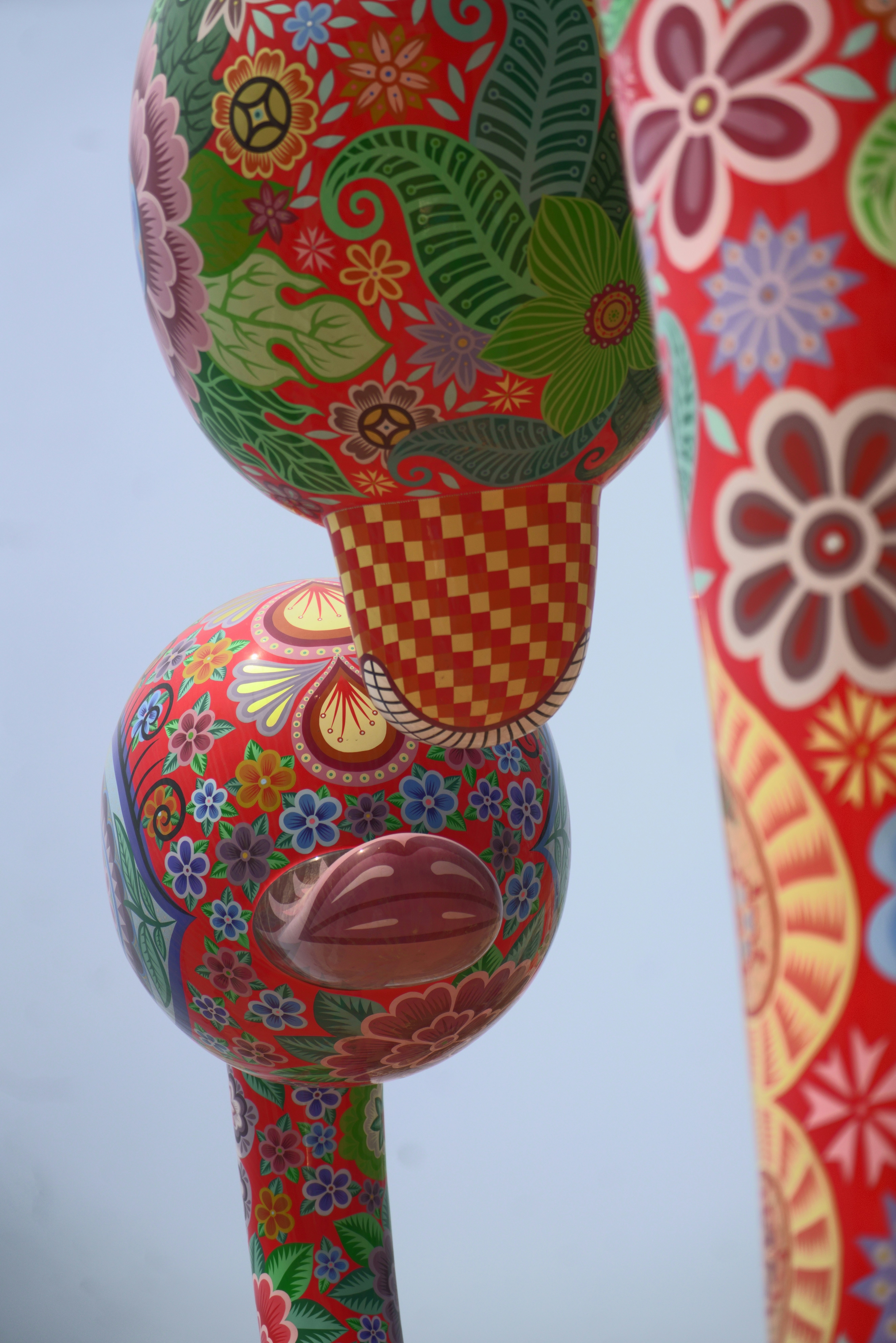 Colorful Ceremonial Orbs: A Playful Sketch of Decorative Sculptures