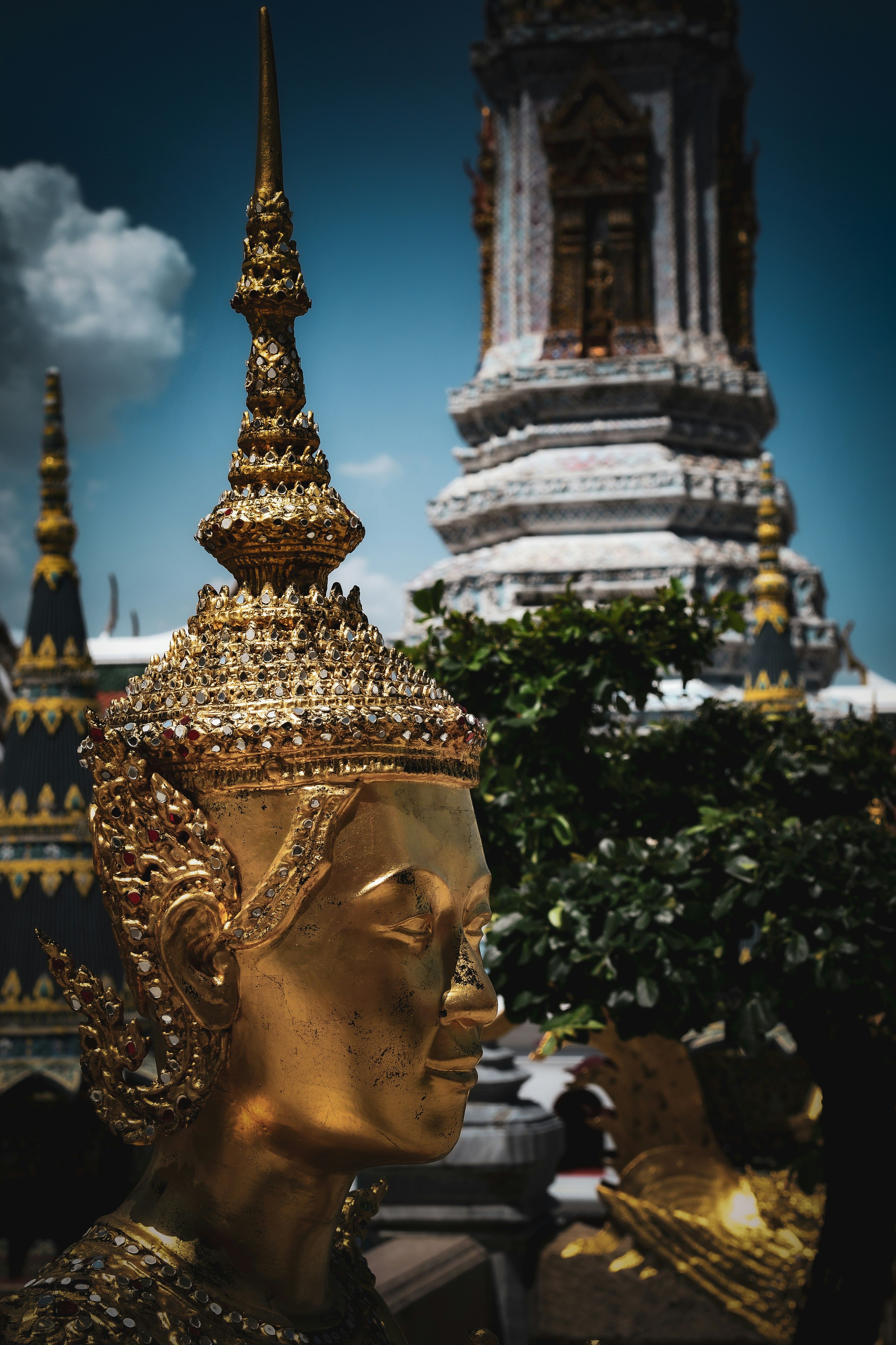 Golden Buddha Amid Temple Spires