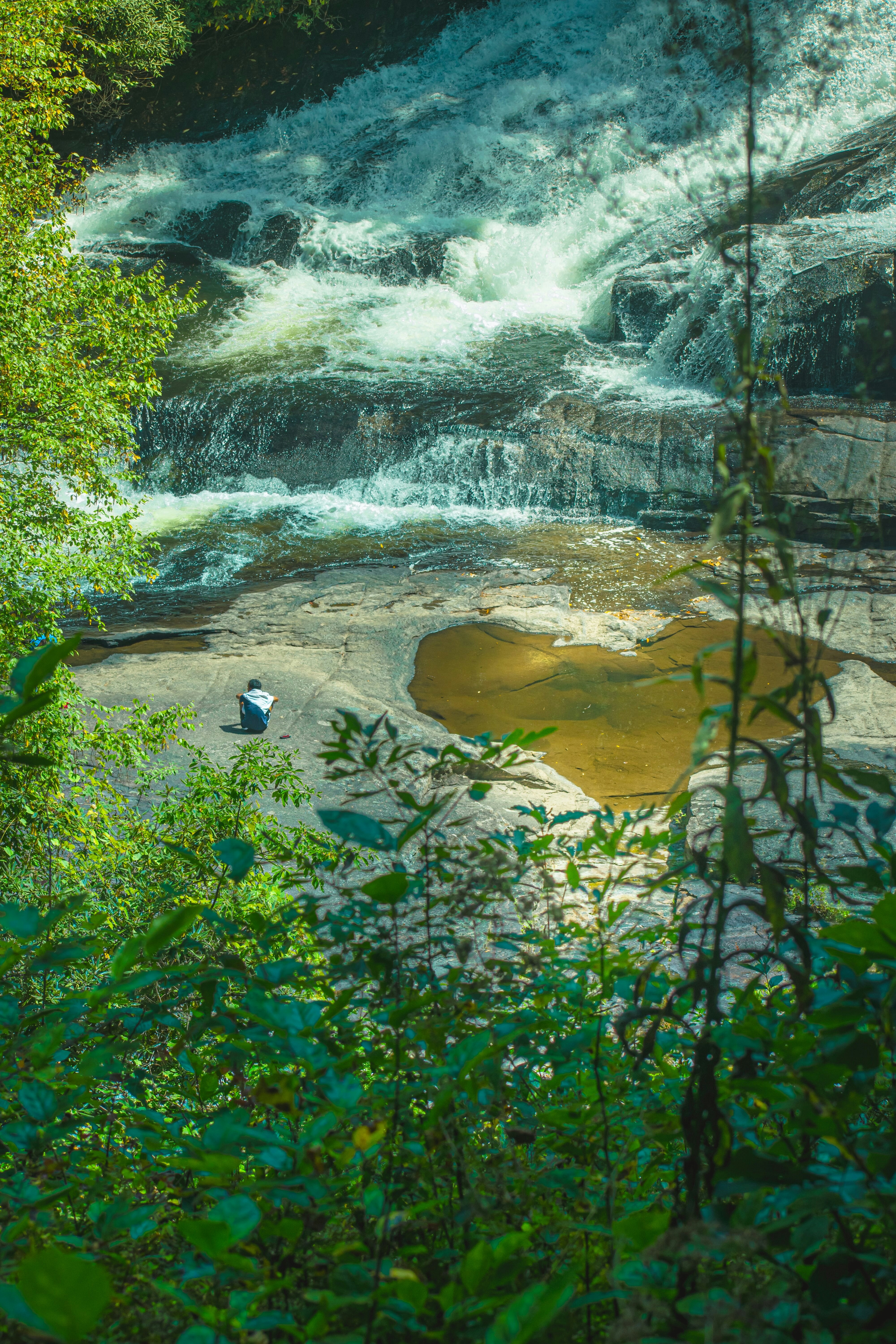 Secret Pool Above the Cascading Falls