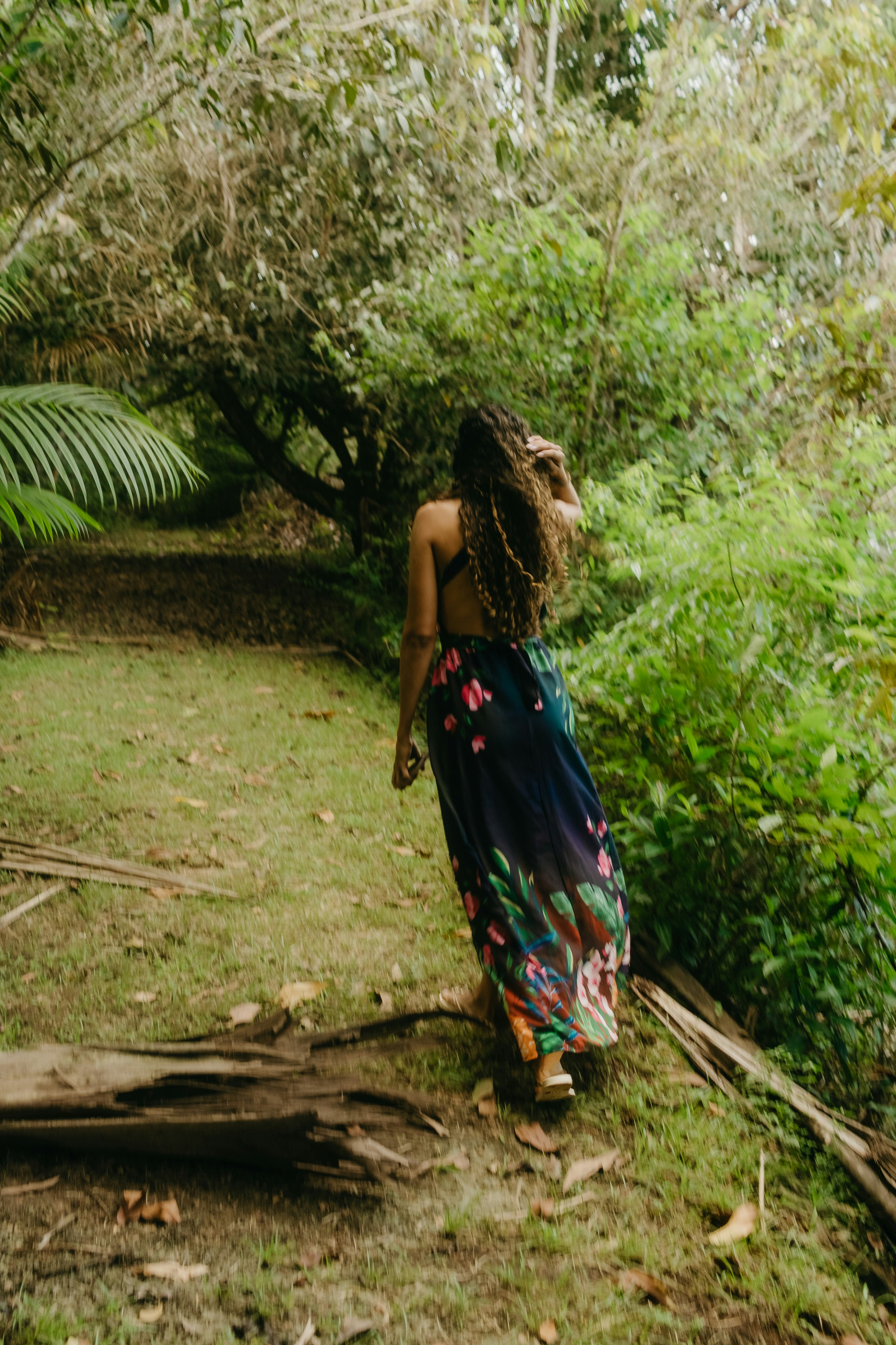 Barefoot Walk Through a Verdant Path