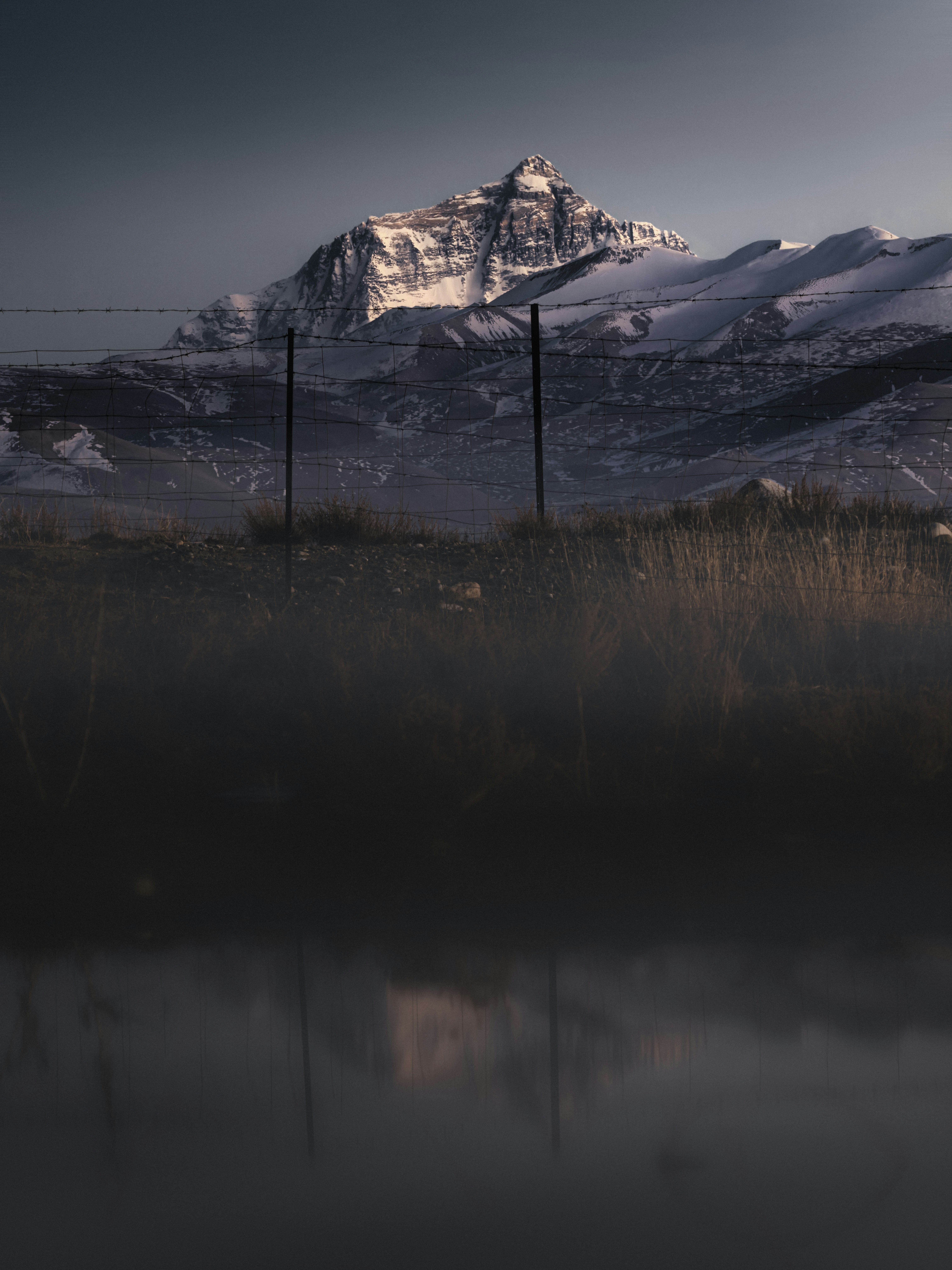 Mount Everest inside the fence