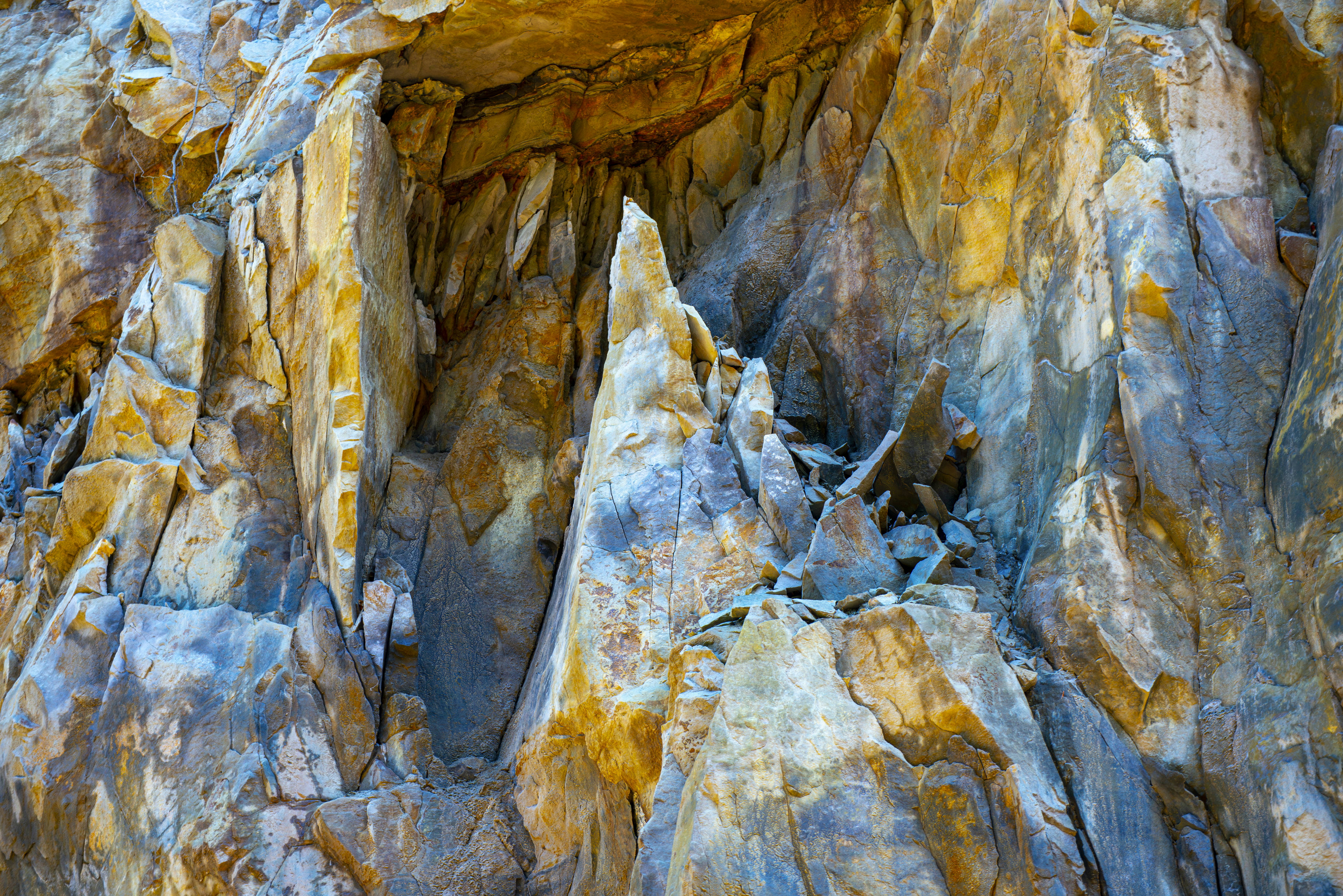 Crystalline Ridge: A Spectrum of Rust and Ice in Jagged Stone