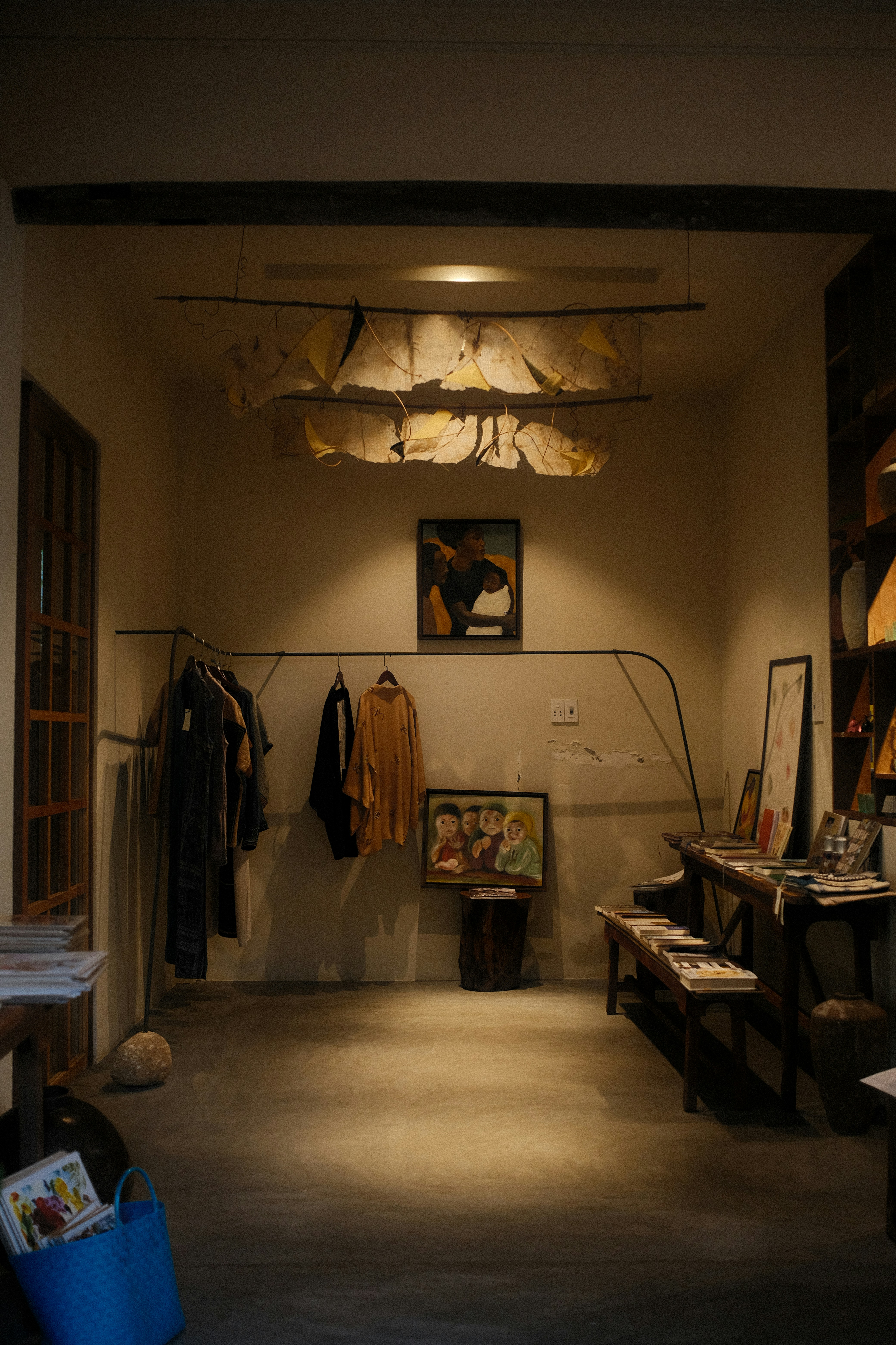 Studio Gallery Corridor: A Quiet Corner of Colorful Portraits
