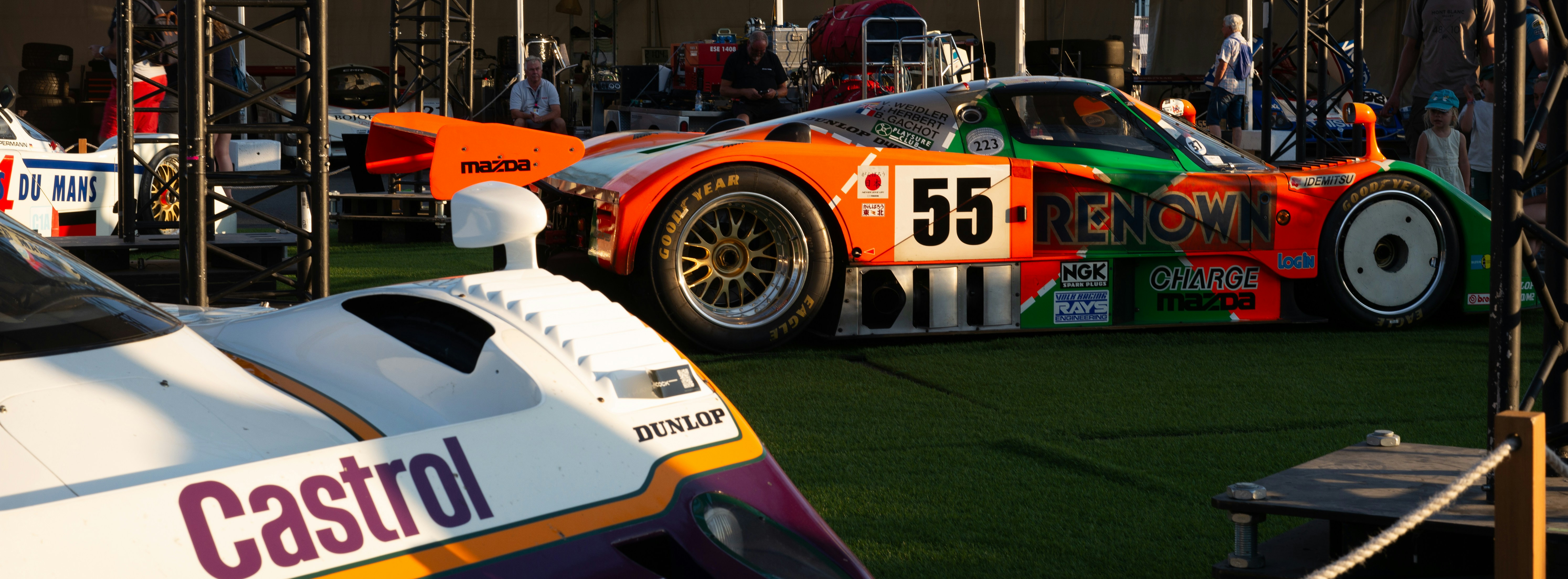Front-Row Glare: A Pair of Race Machines in the Pit