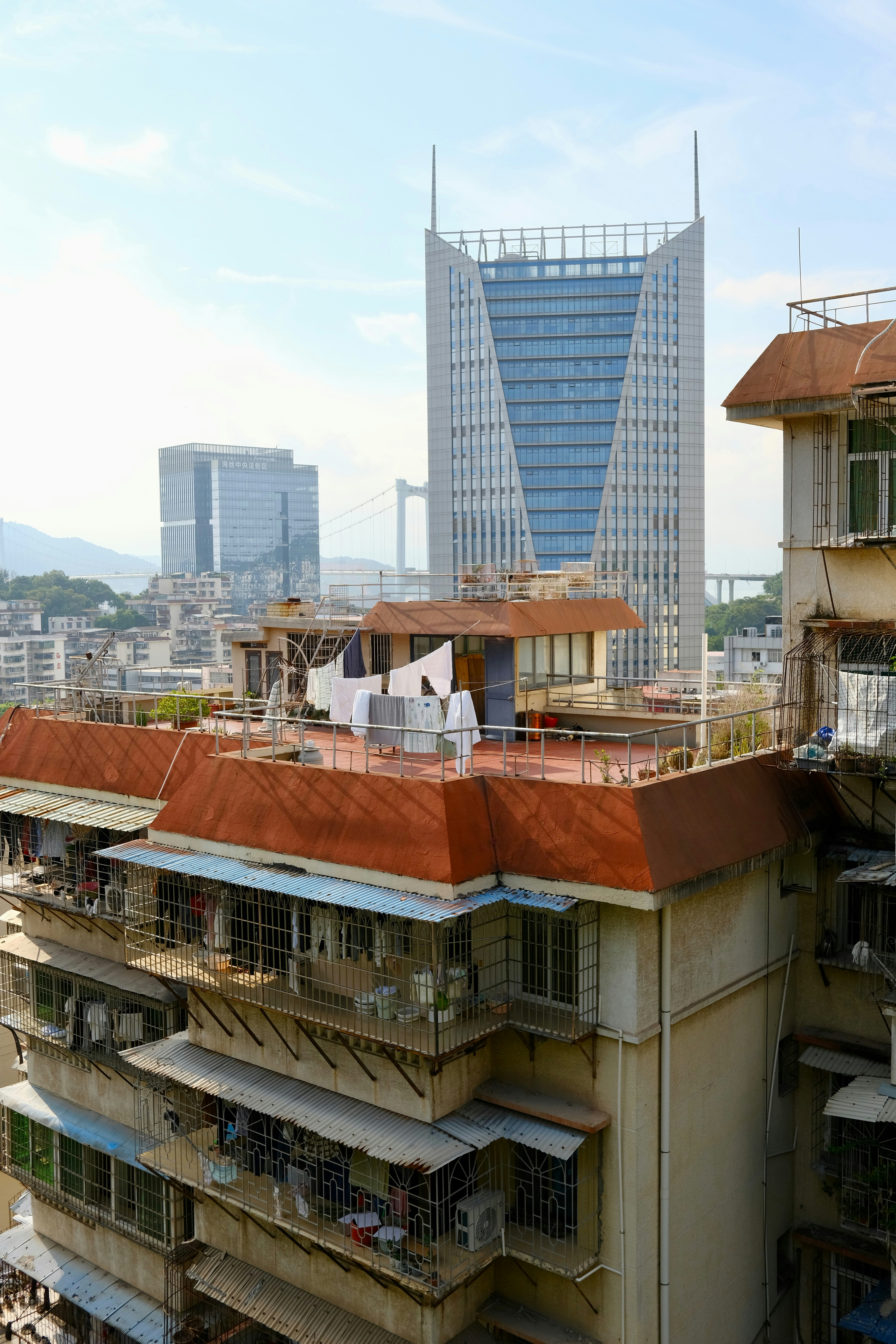 Rooftop Laundry Overlook: City Towersrise