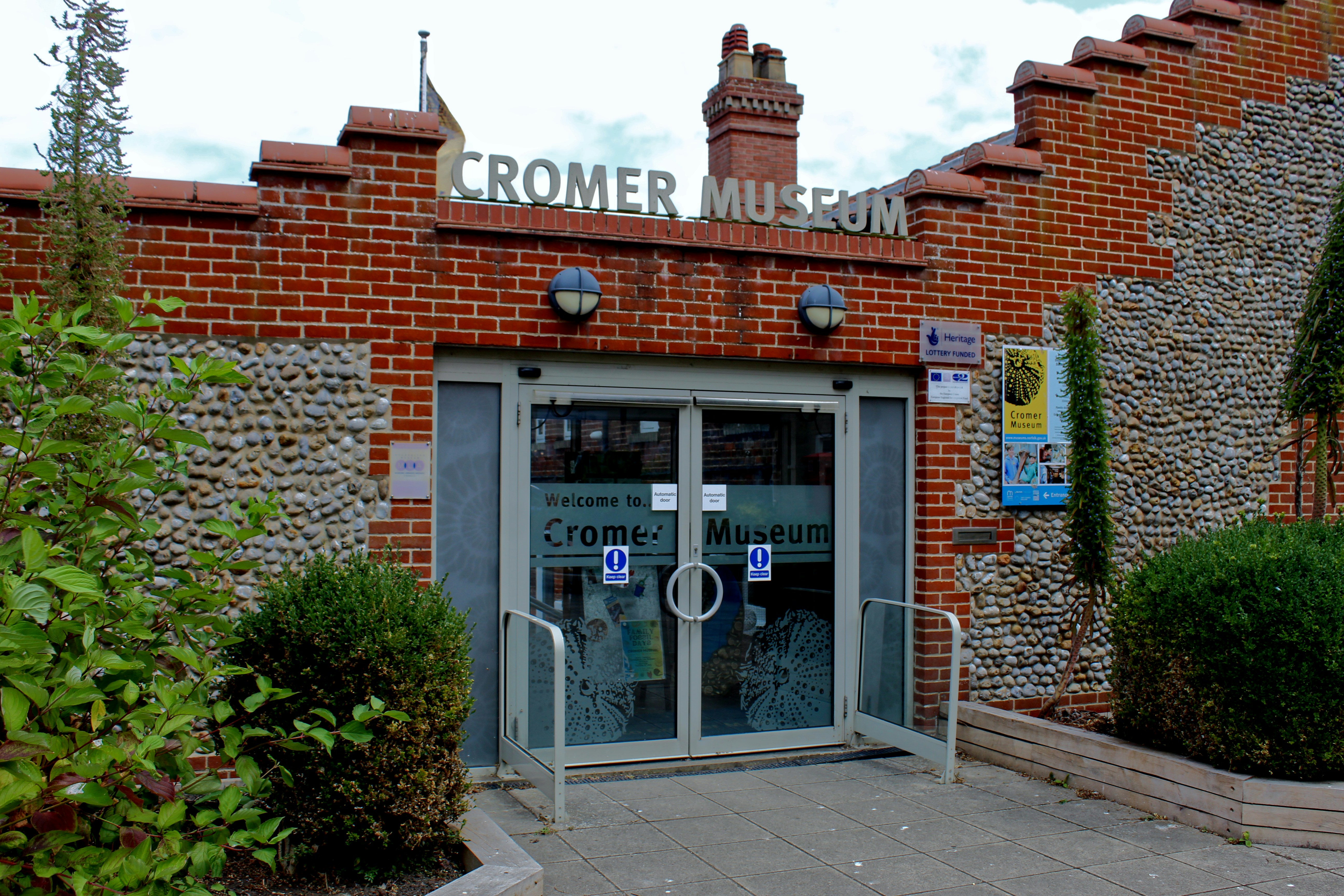 Brick Archway to the Cromer Museum Entrance