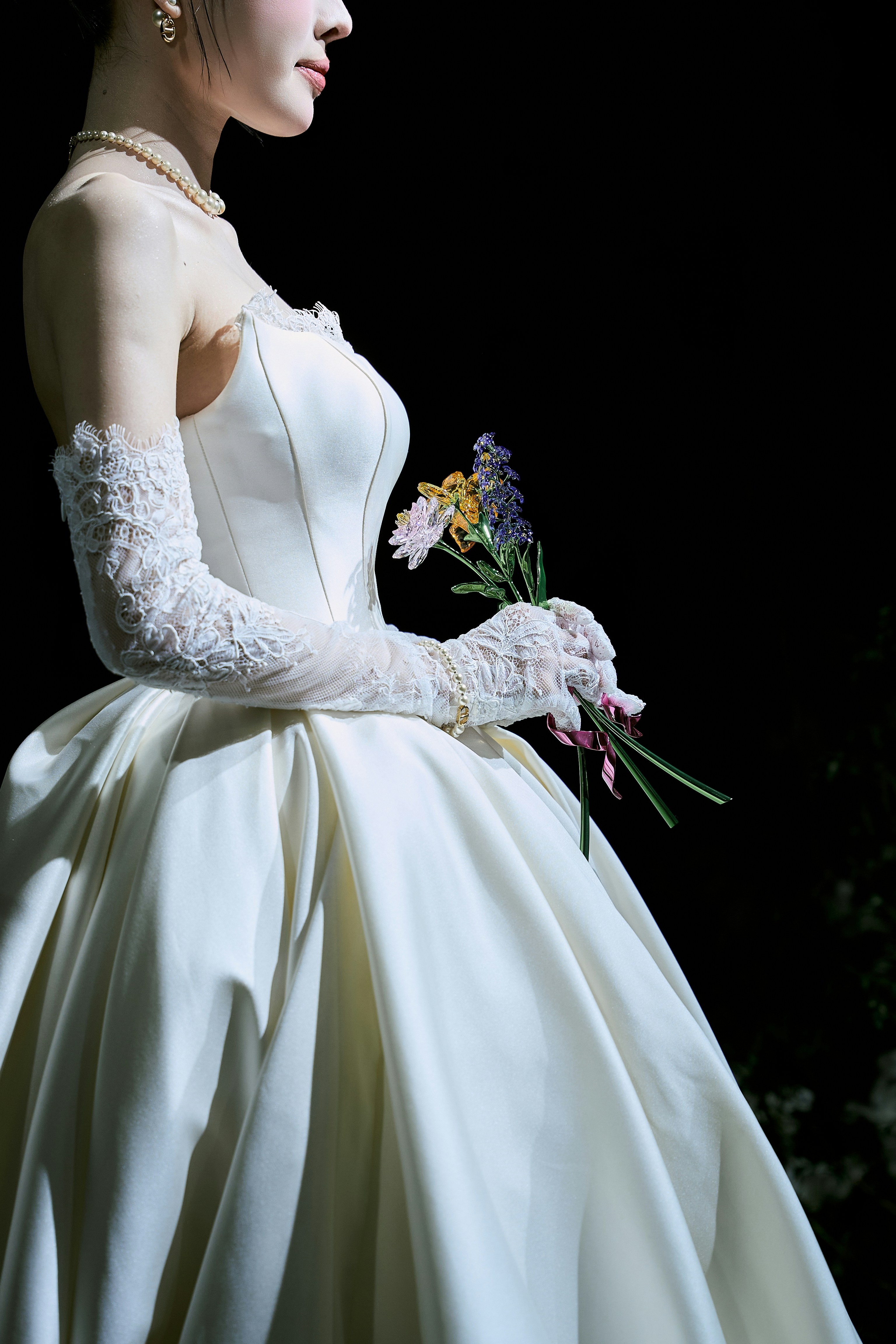 Bride in Ivory: A Silent Portrait with Flora