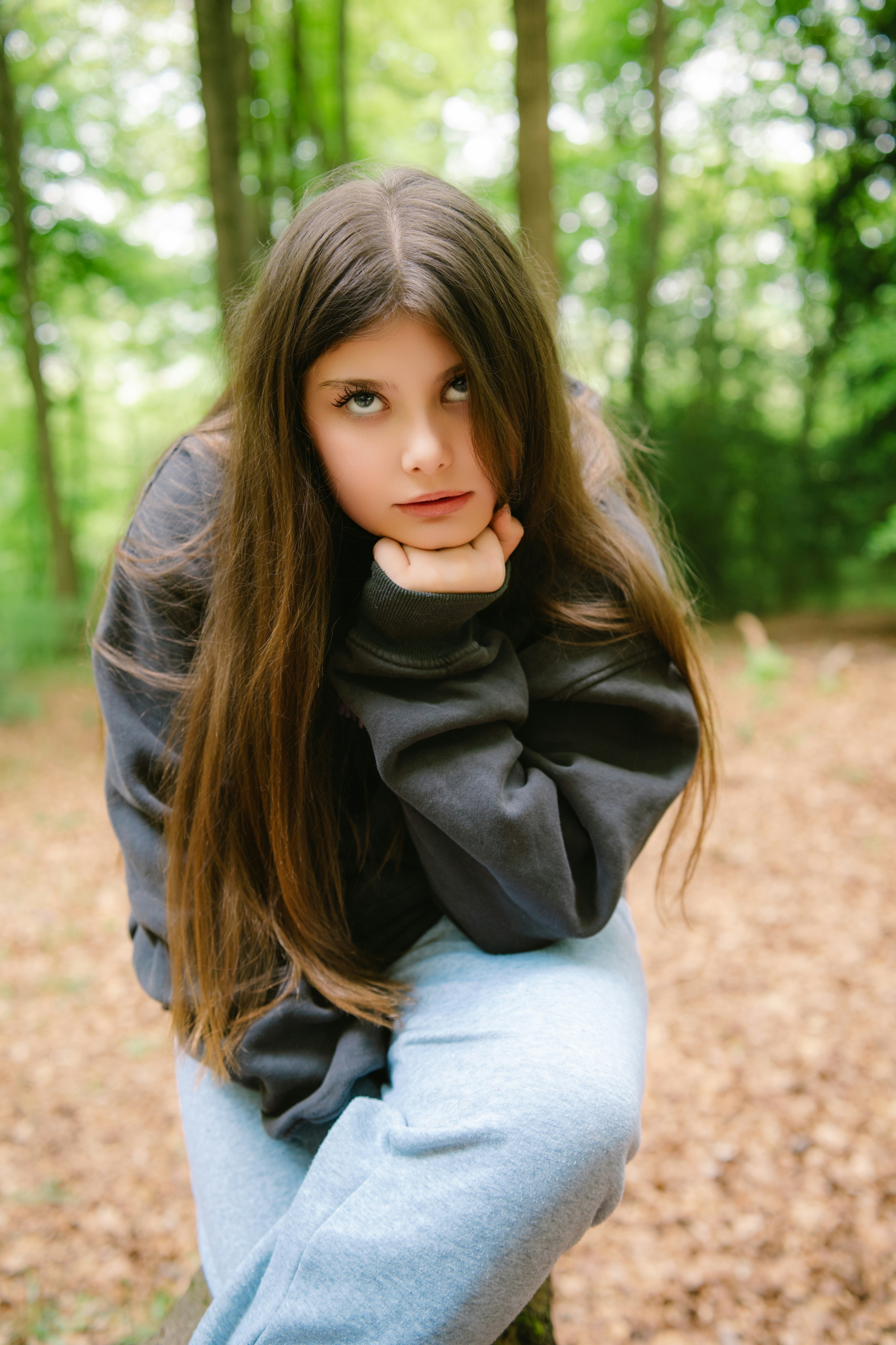Forest Portrait: Gaze Through a Quiet Storm of Leaves