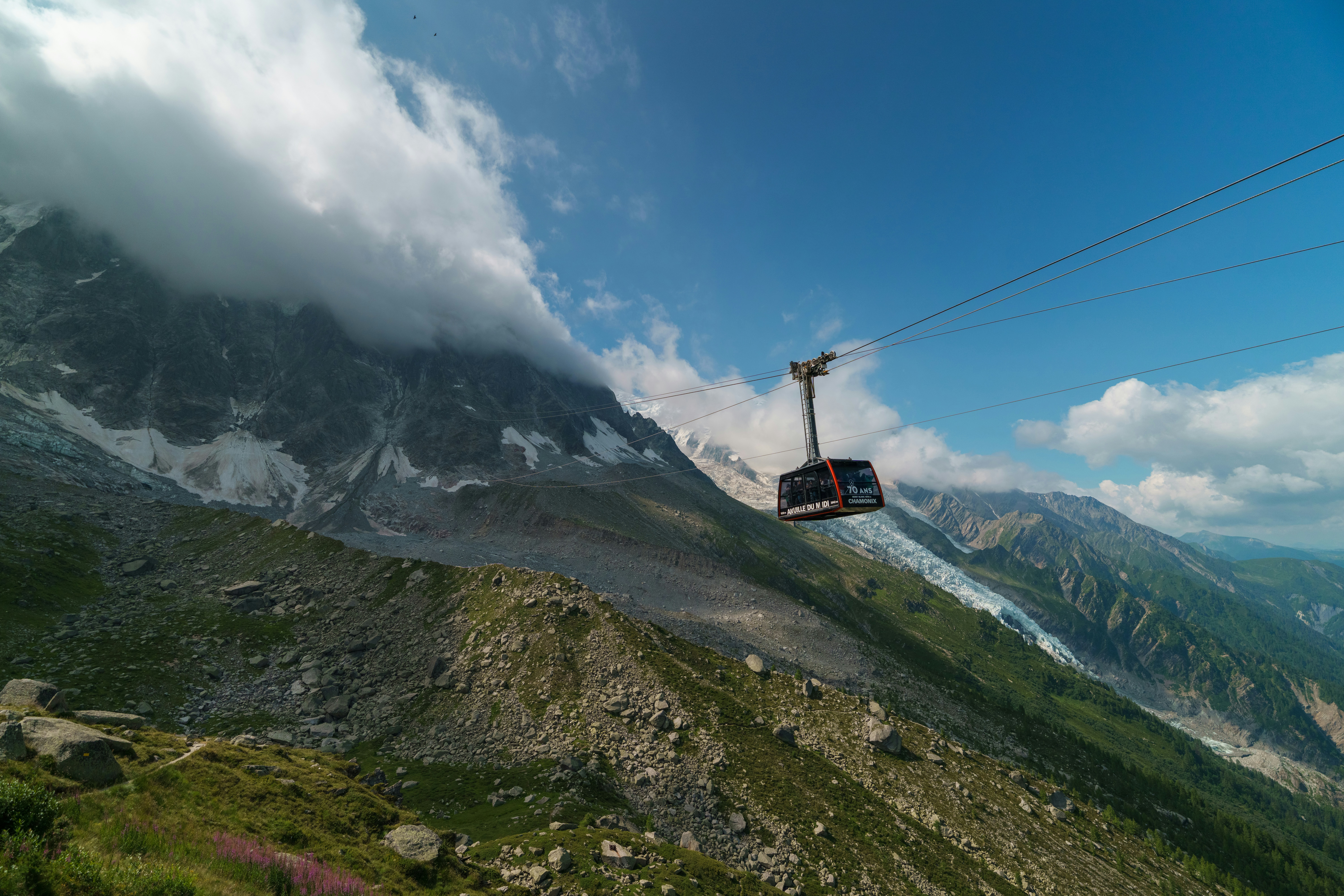 Glacier Ridge and Aerial Lift: A Sky-Gliding Tale over Alpine Peaks