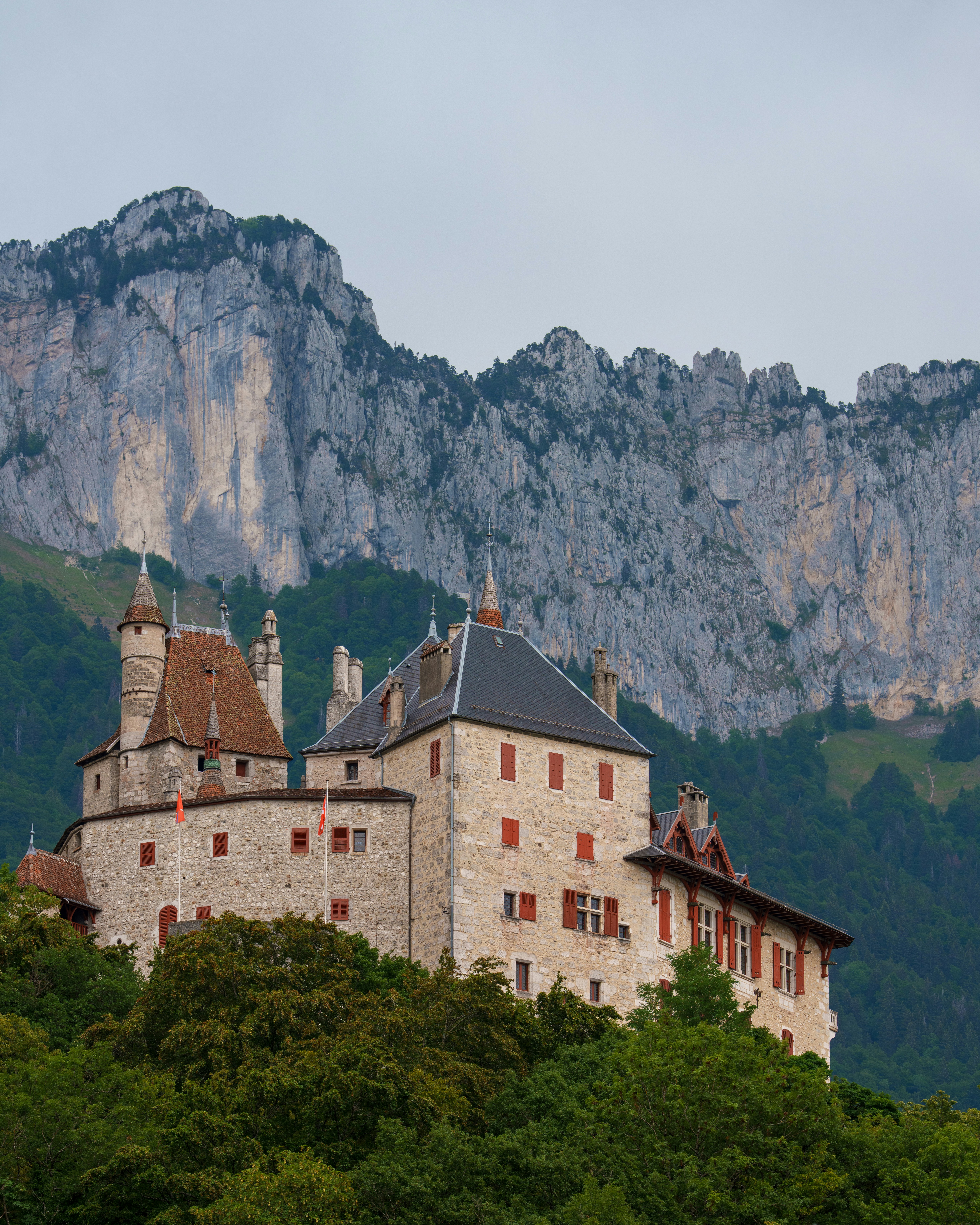 Castle Overlooked by Ruined Peaks
