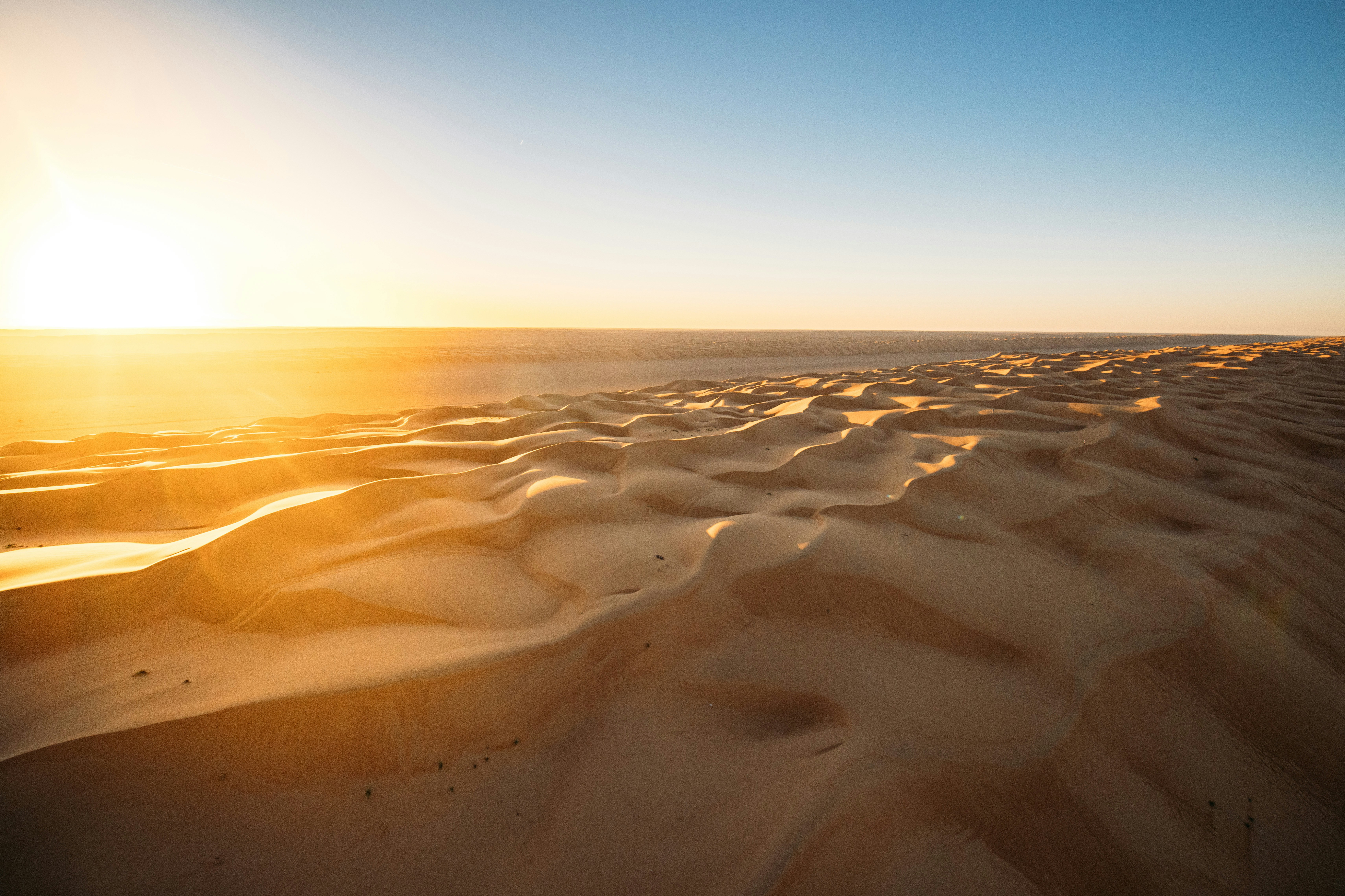 Dawn on Golden Dunes: Silent Sea of Sand