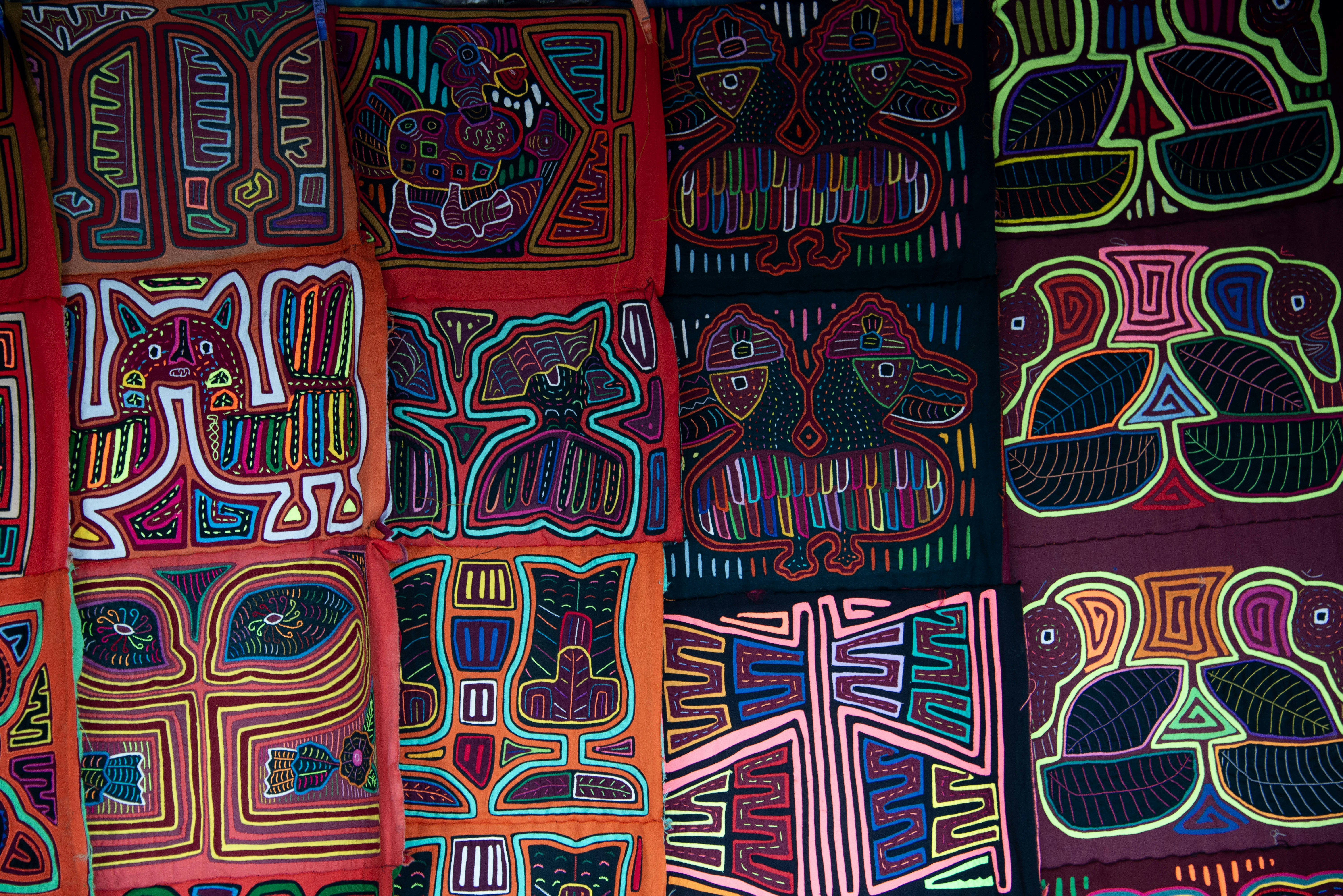 Patchwork Masks: Neon Quilt of Faces