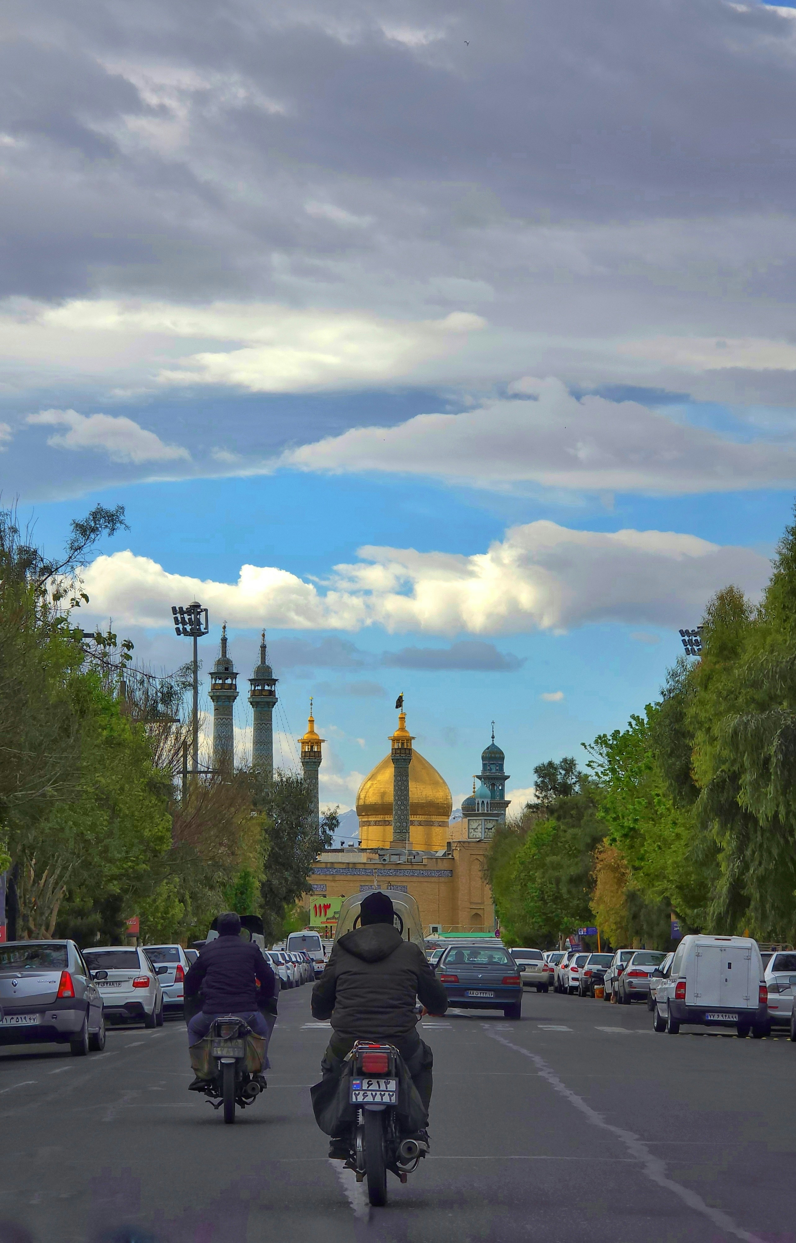 Golden Dome in the Street: Motorbikes Undermine a City Shrine