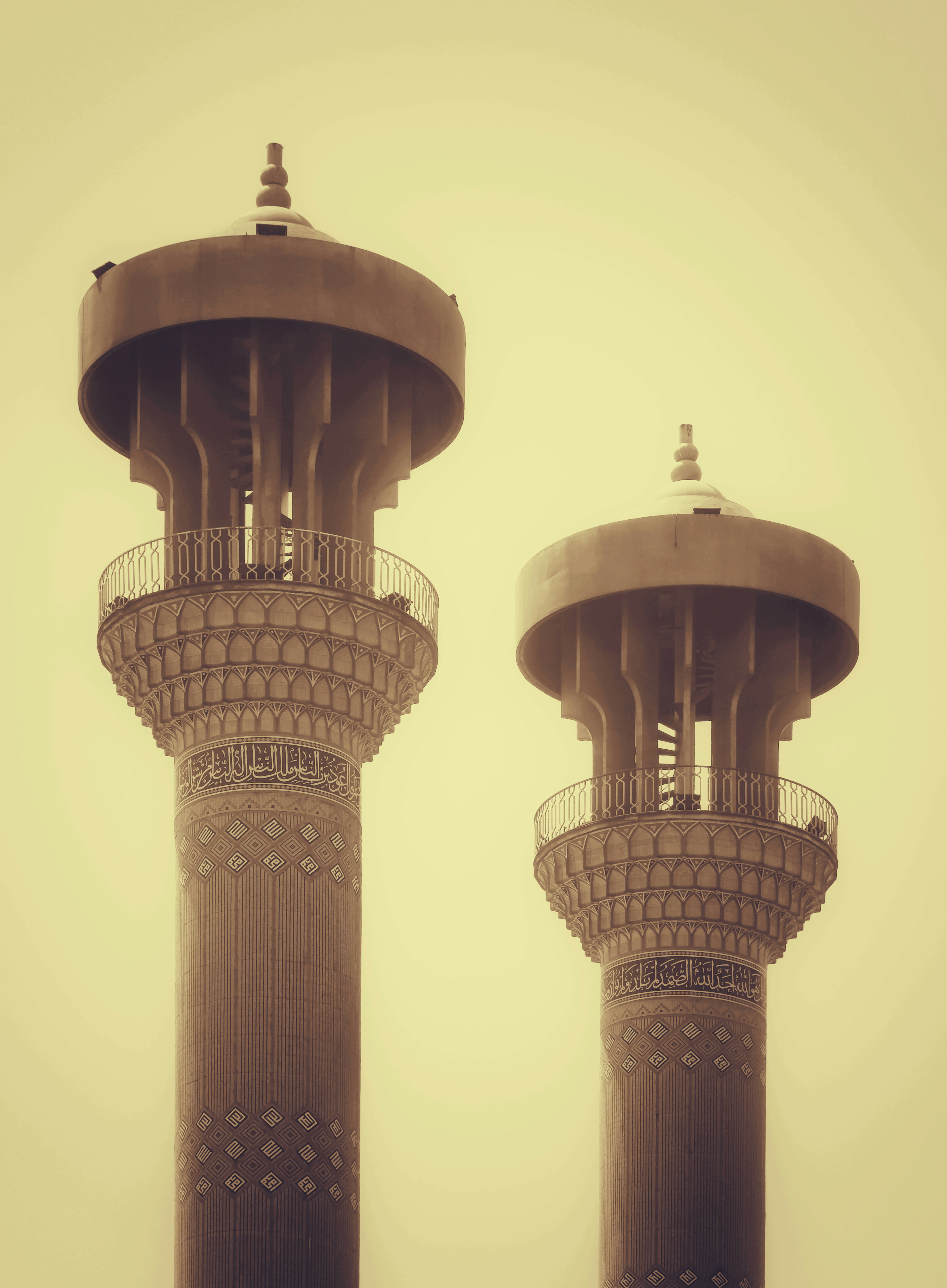 Twin Minarets in Sunlit Silence