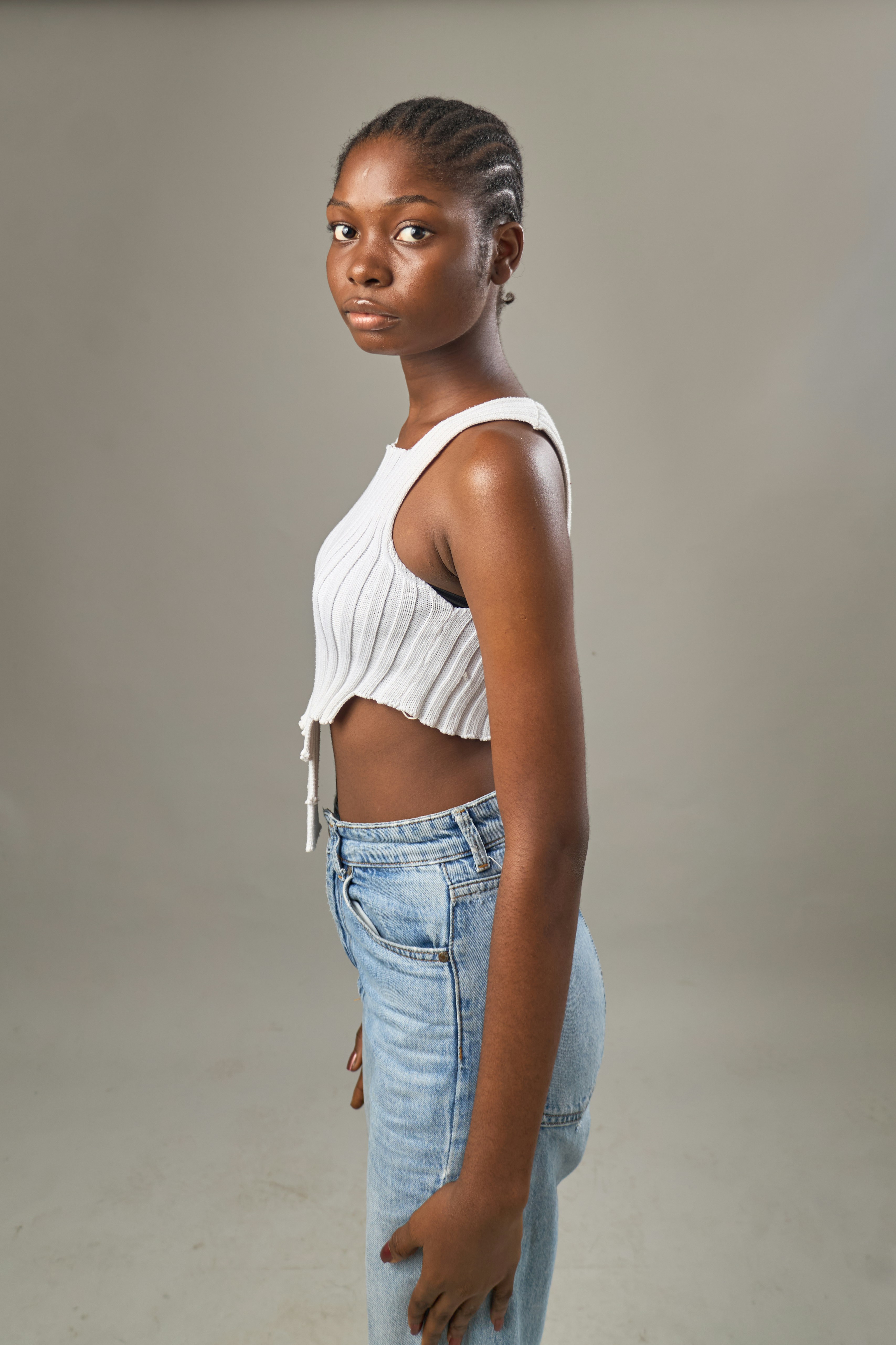 Quiet Confidence: Portrait in a Studio Stretch