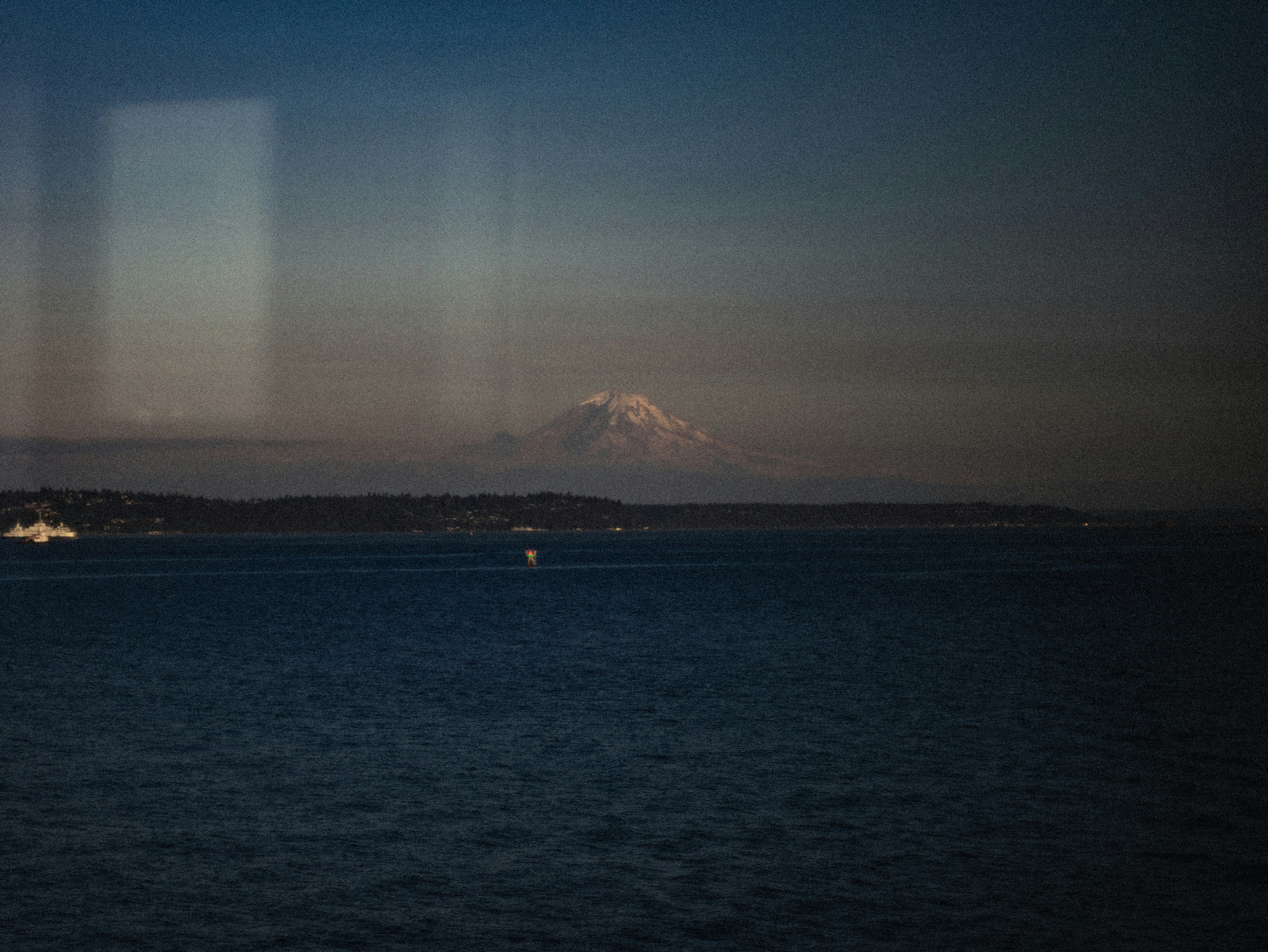 Glacial Peak on the Distant Horizon at Dusk