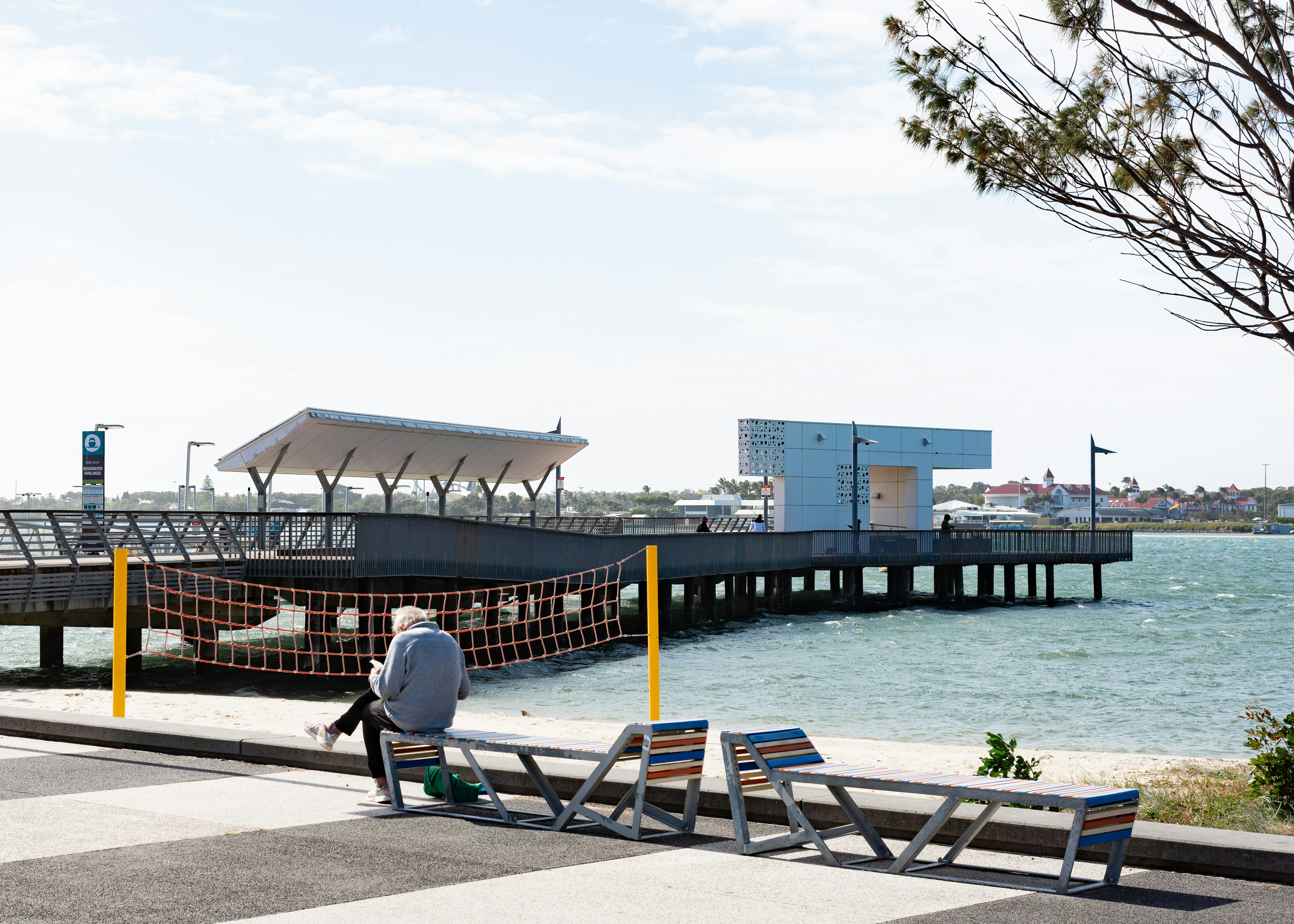 Harbor Bench at Dusk: A Quiet Pause by the Pier
