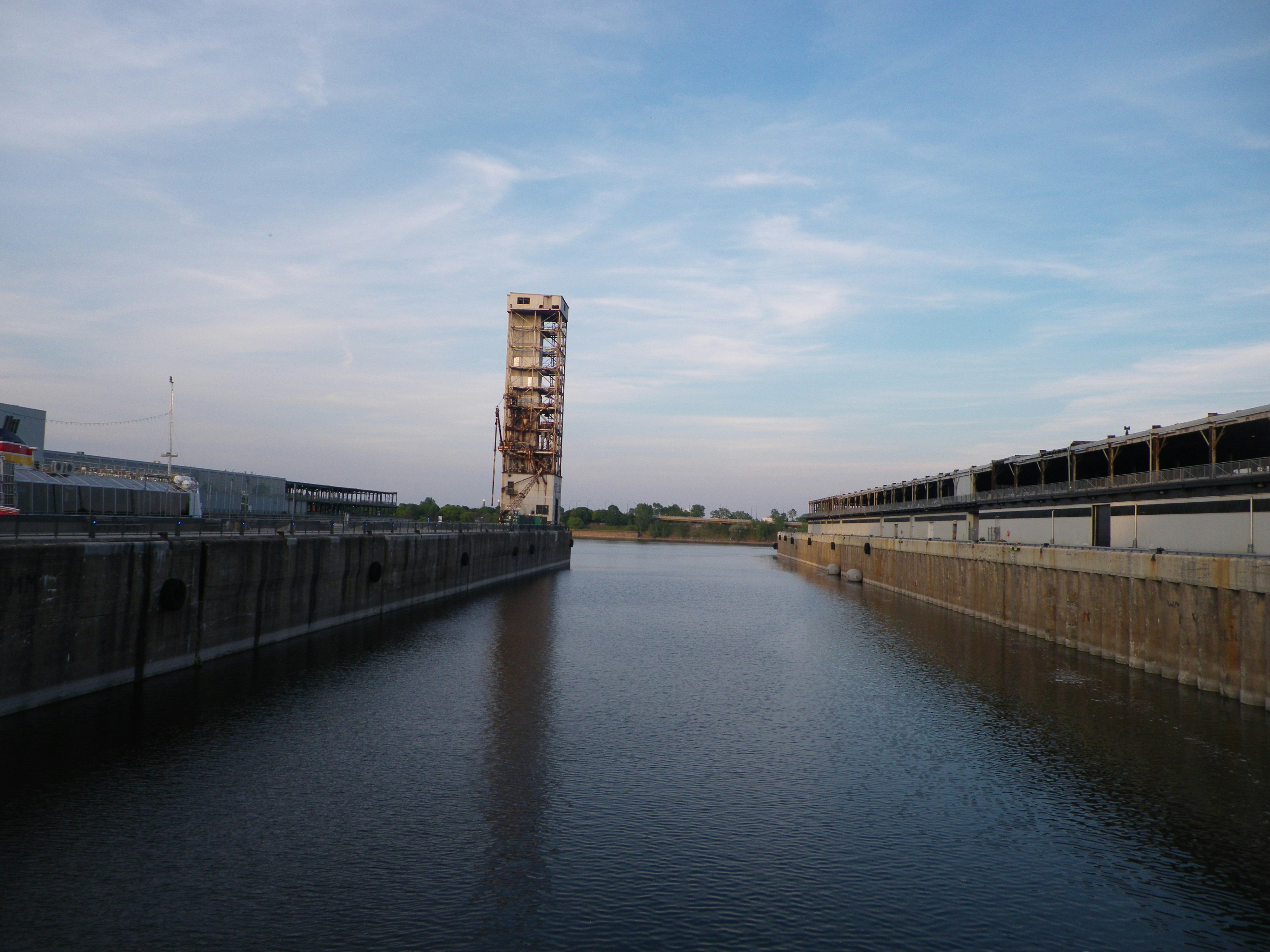 Industrial Silence: A River Enclosed Between Concrete Walls