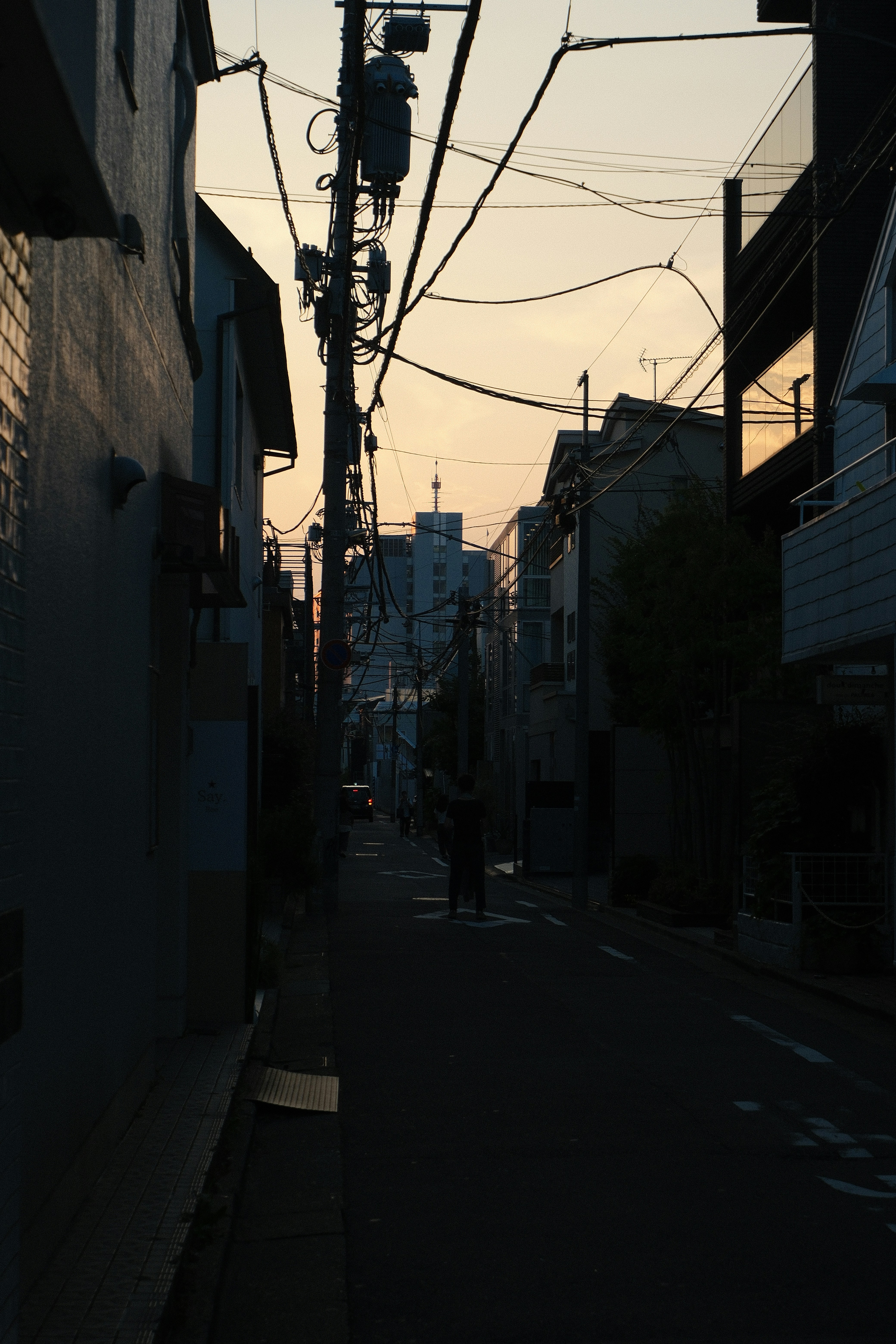 Evening Quiet on a Narrow Urban Spine