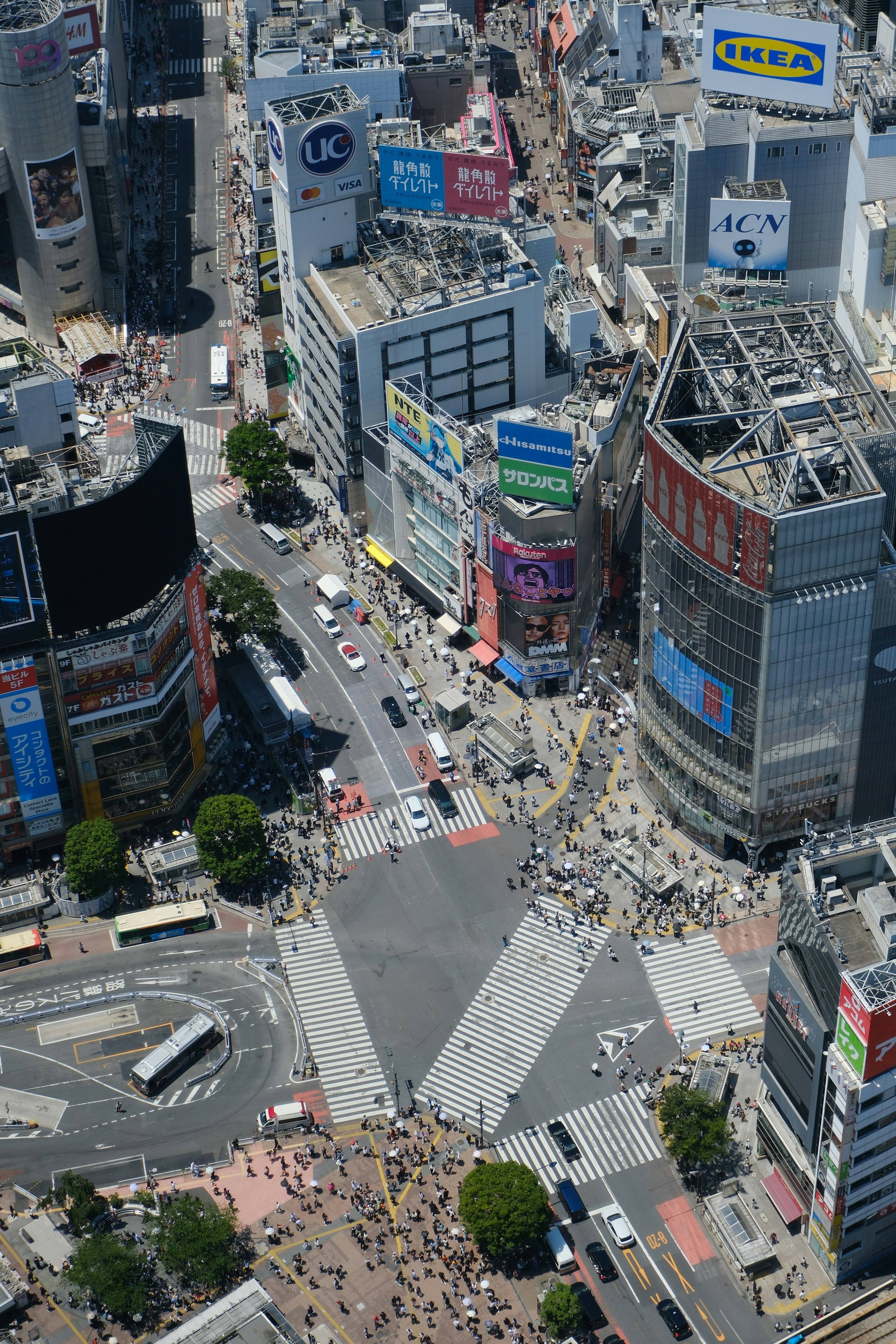 Neon City Crossroads: Aerial Pulse Over Shibuya