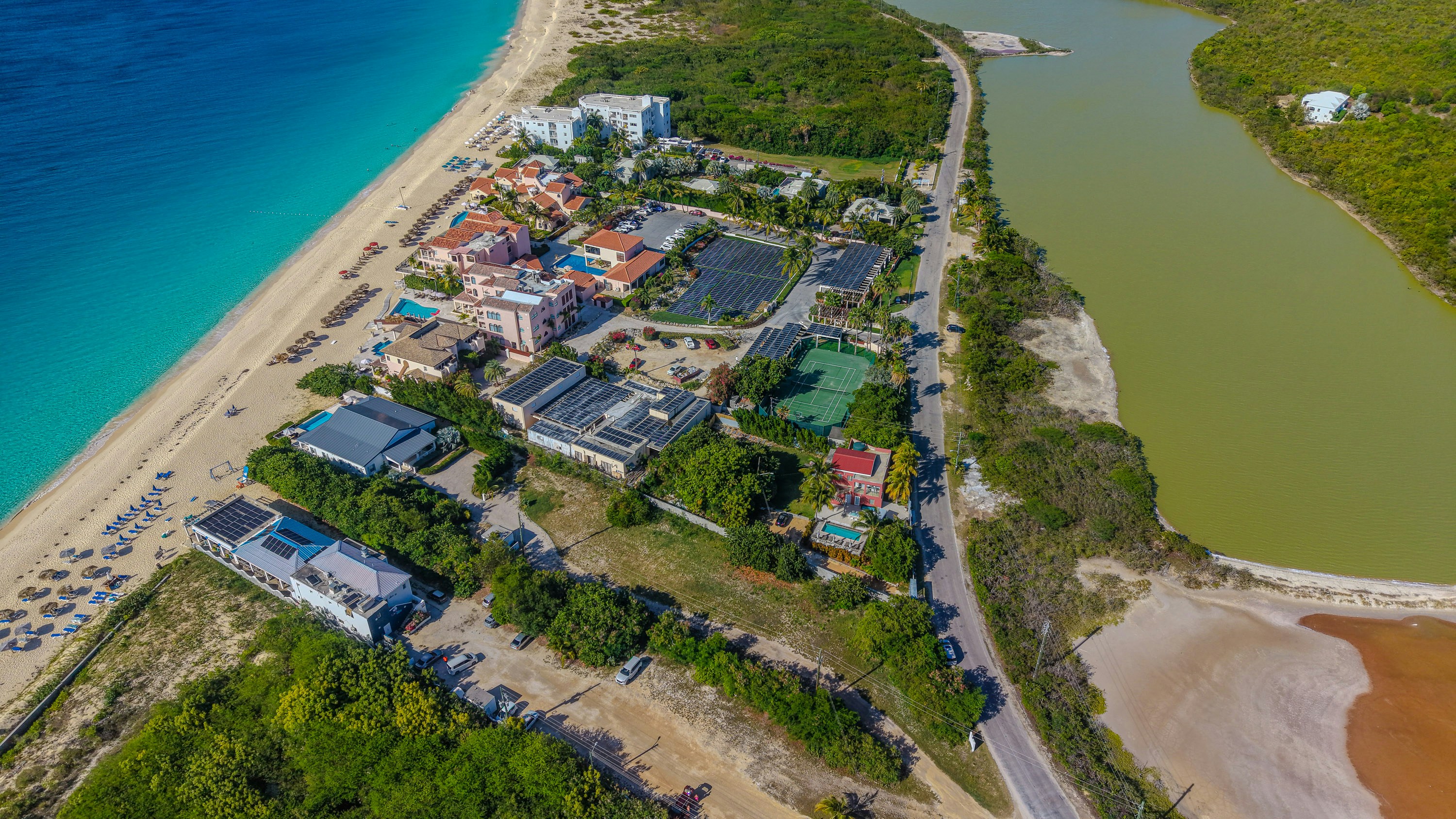 Coastal Resort Complex Framed by Turquoise Waters
