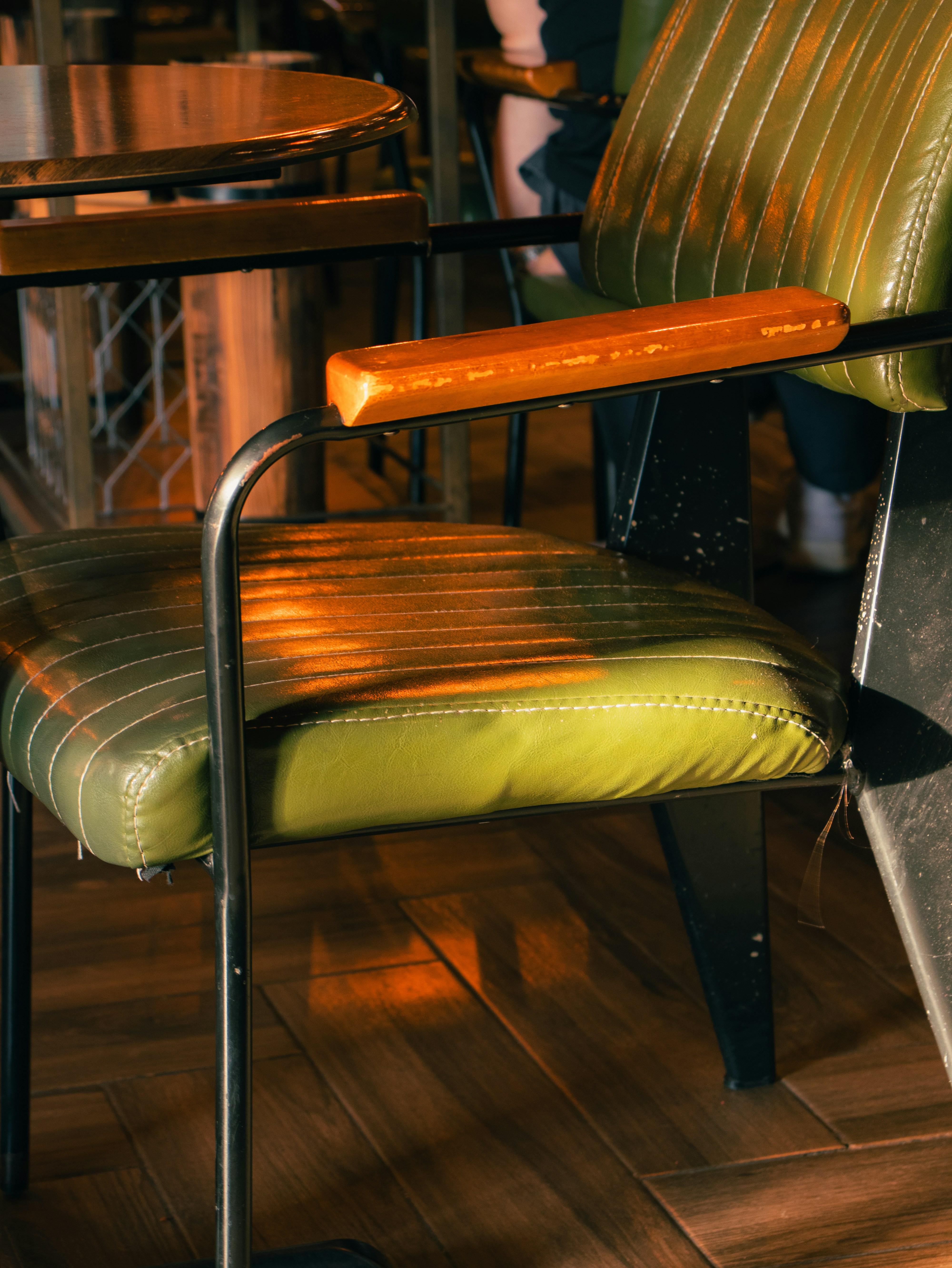 Warm Vintage Chair in a Dim Café