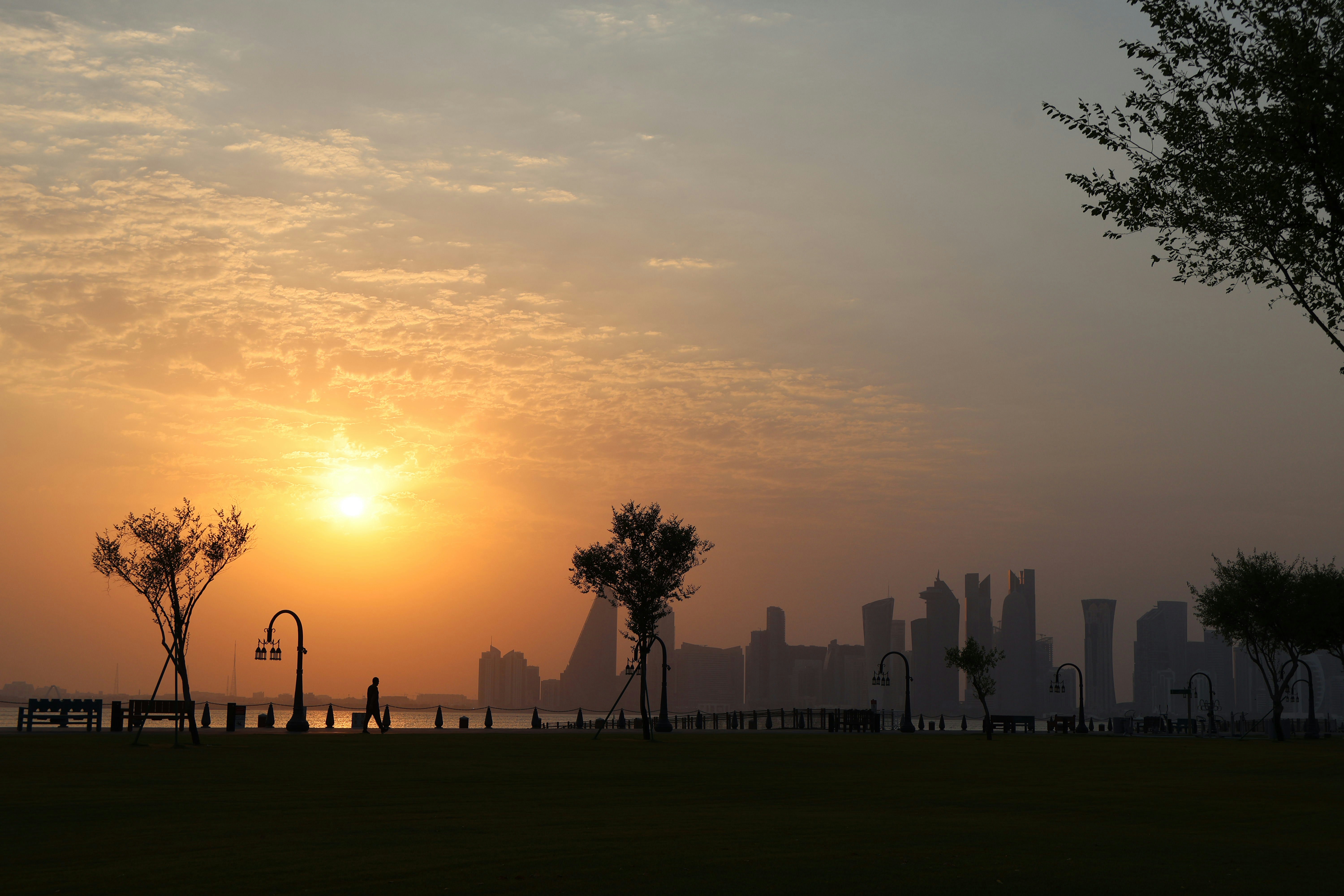 Sunset Skyline by the Waterfront