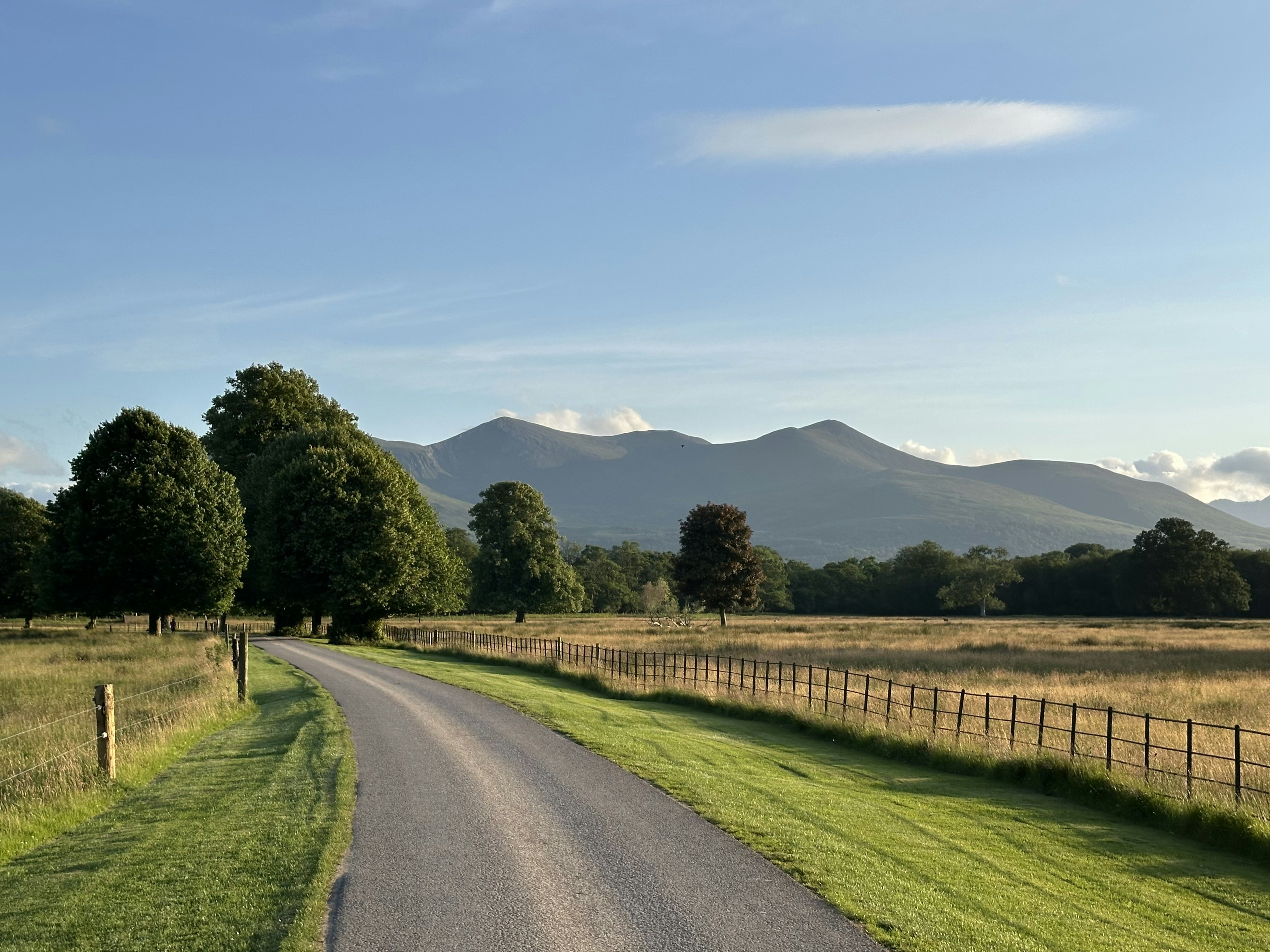 Lane to the Hills: A Quiet Country Road Under Wide Skies