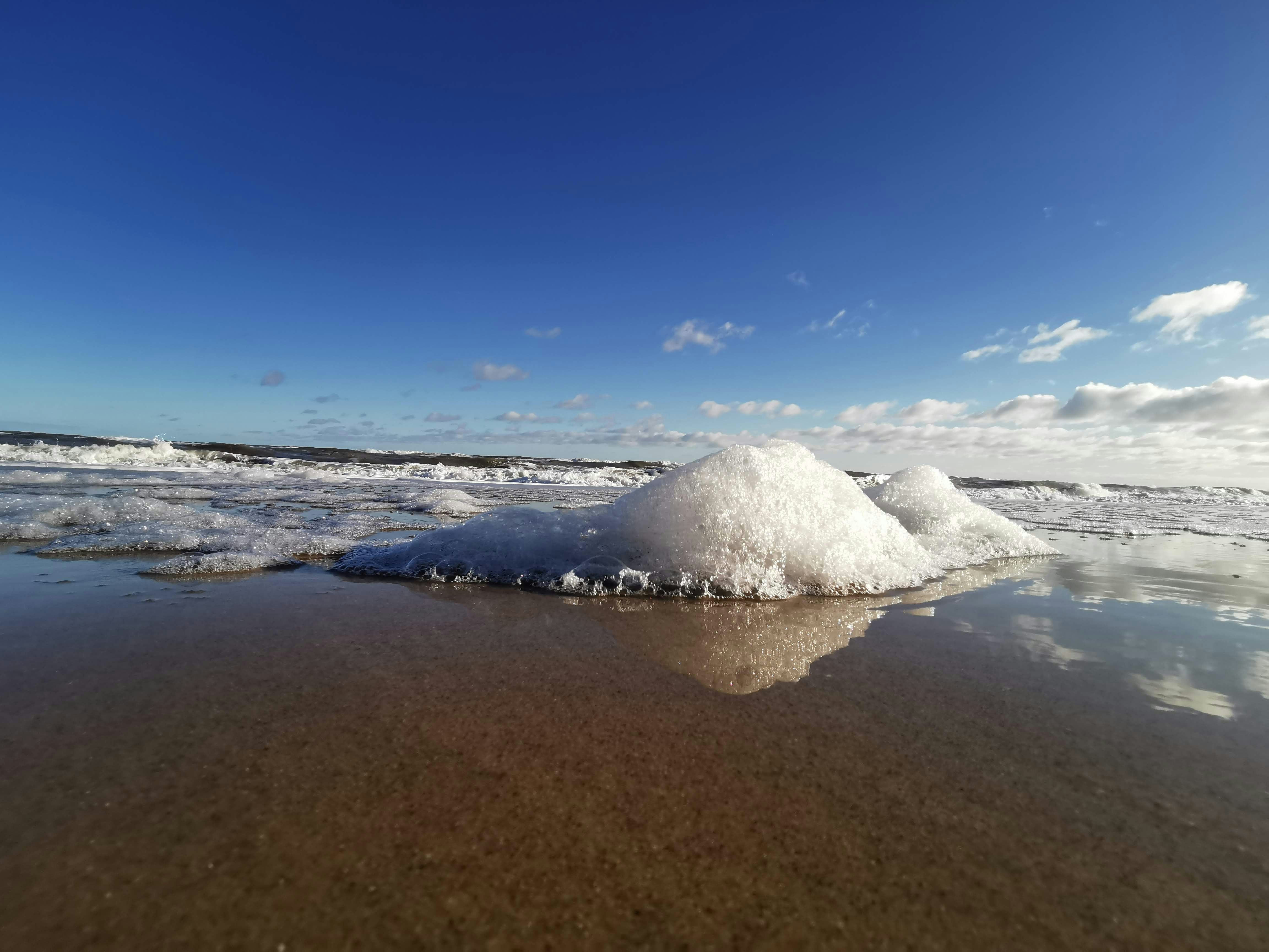 Salt Crystals at the Tidal Edge
