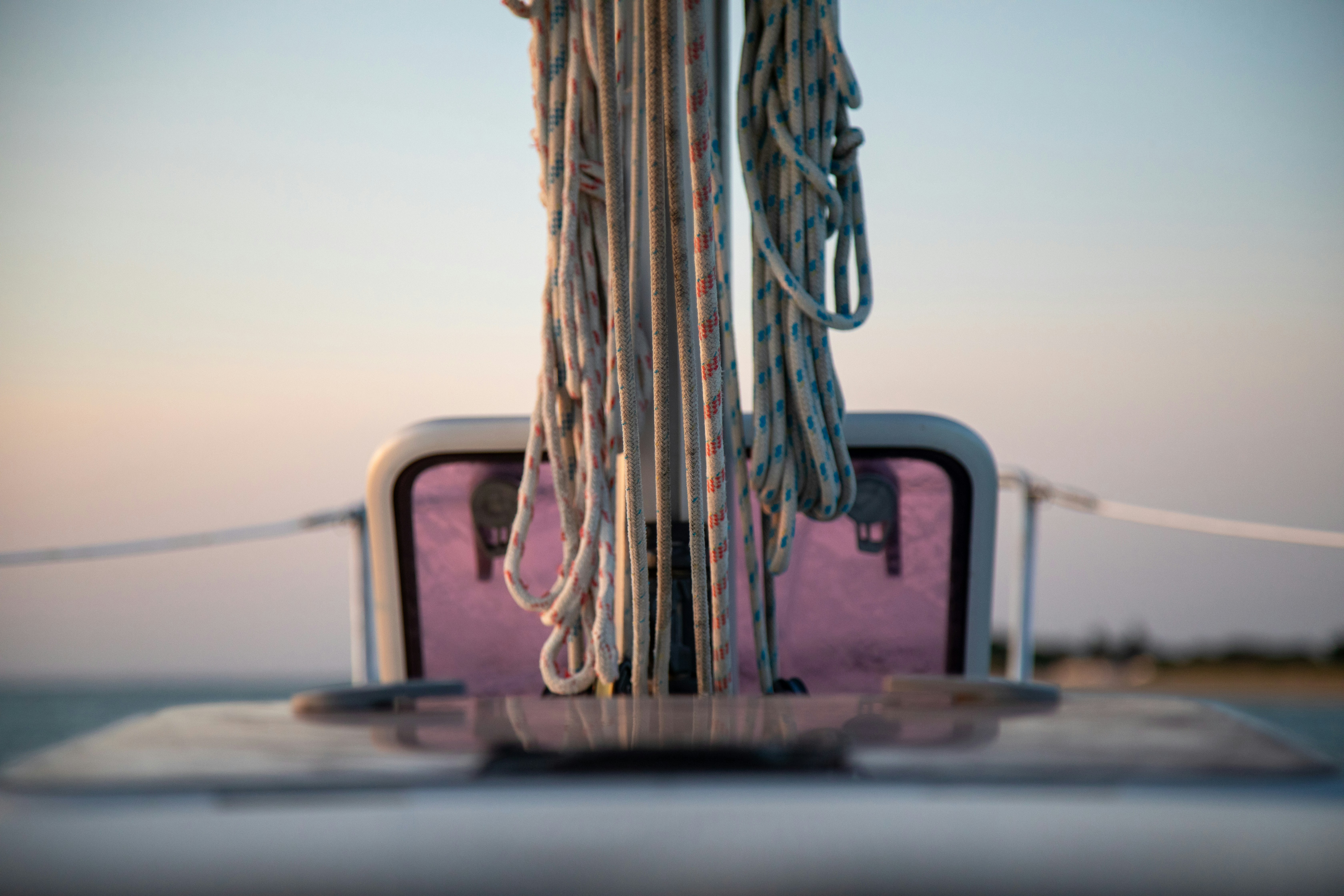 Mast Ropes in Soft Sunset Light